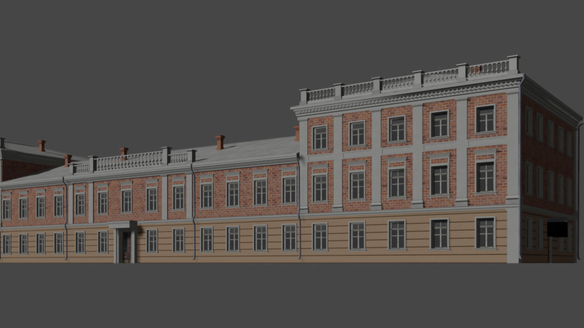 Old Soviet Buildings - 3D Model by Podolskiy