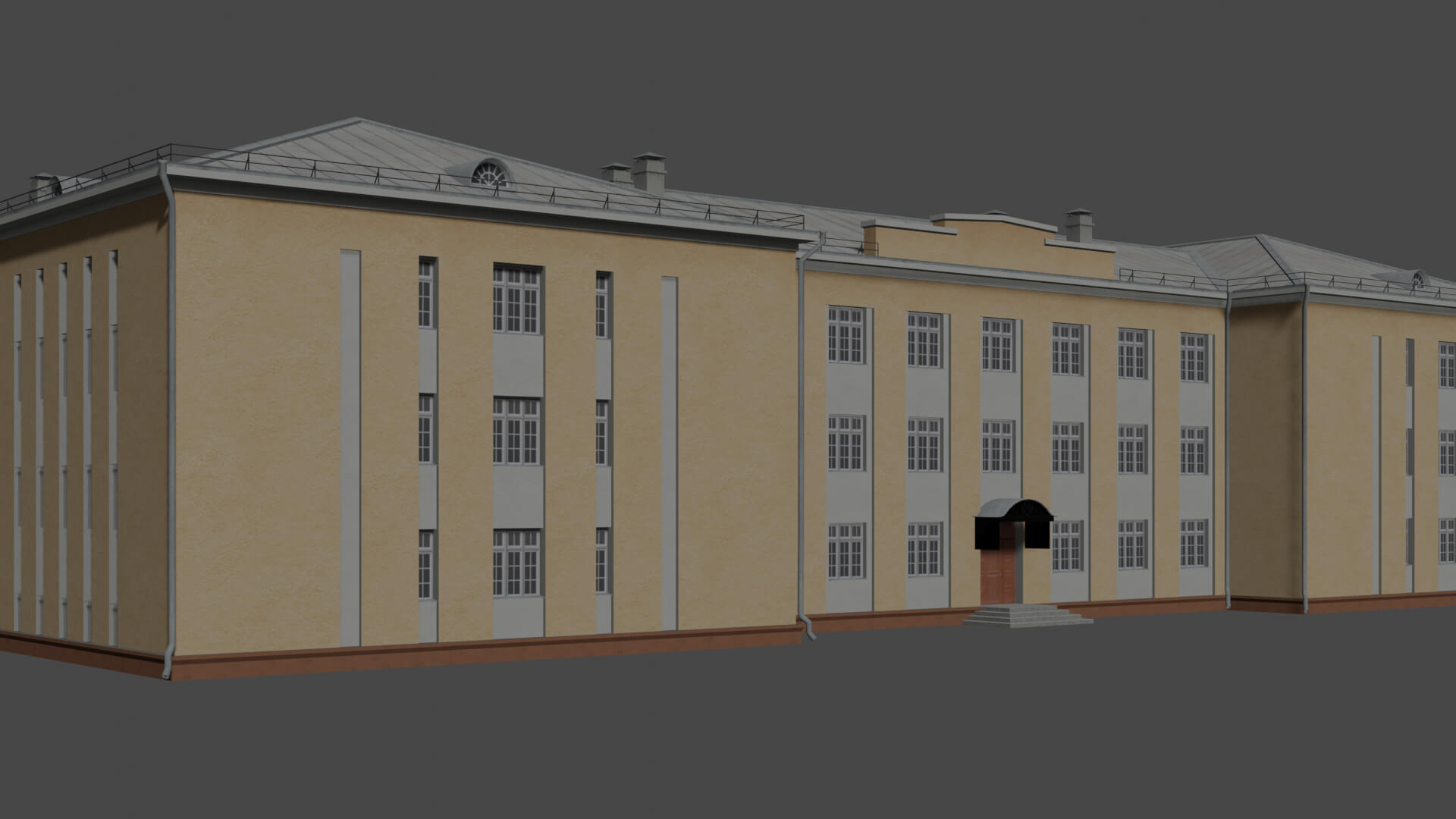 Old Soviet Buildings - 3D Model by Podolskiy