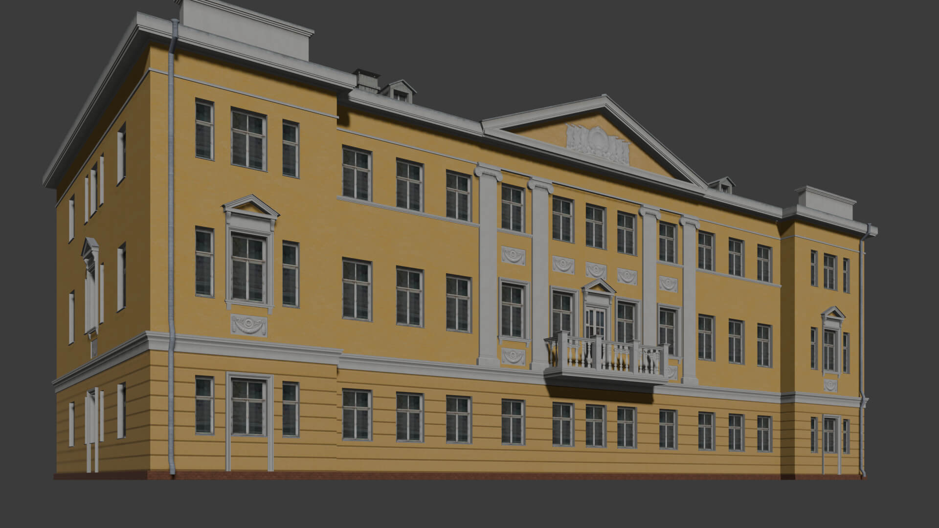 Old Soviet Buildings - 3D Model by Podolskiy