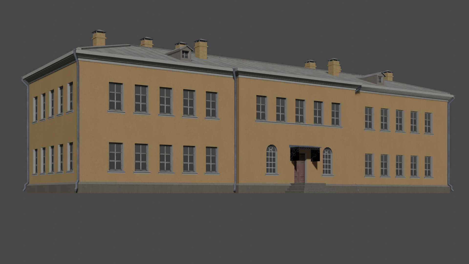 Old Soviet Buildings - 3D Model by Podolskiy