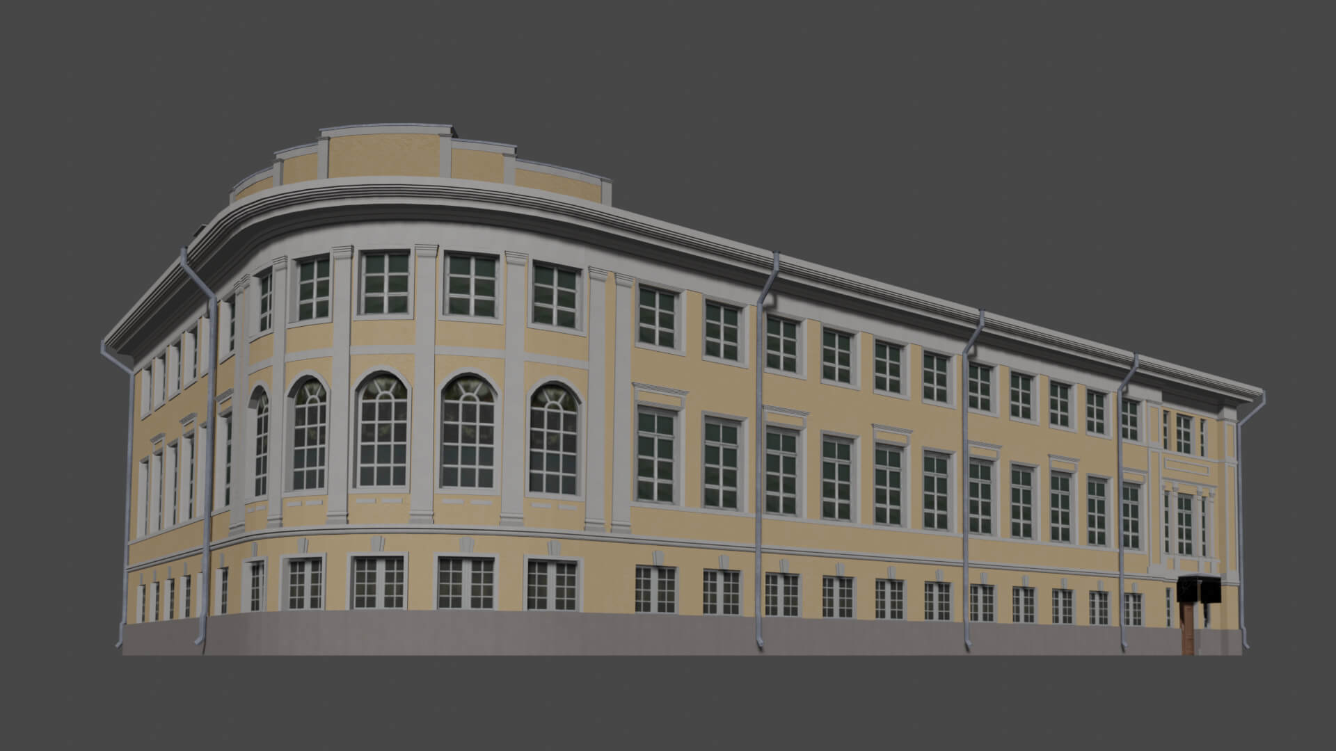 Old Soviet Buildings - 3D Model by Podolskiy