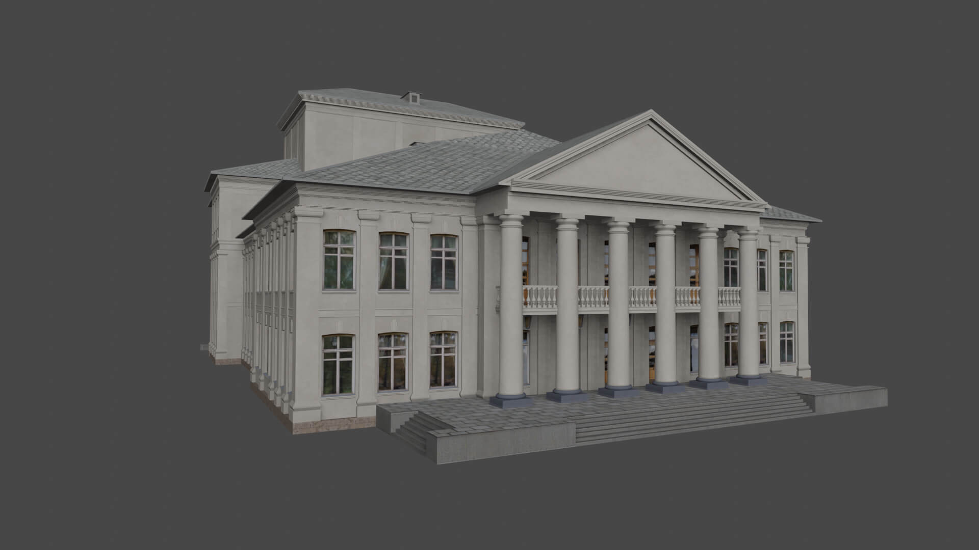 Old Soviet Buildings - 3D Model by Podolskiy