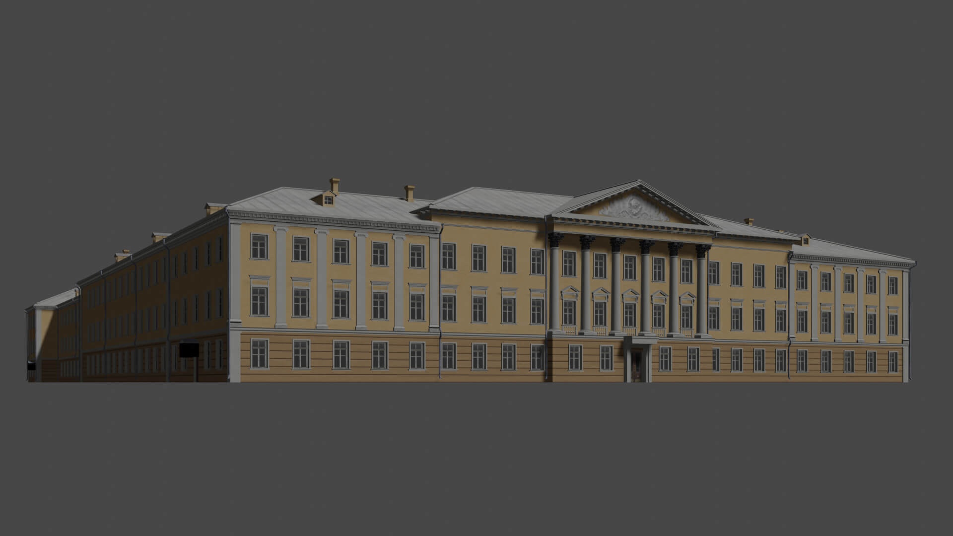 Old Soviet Buildings - 3D Model by Podolskiy