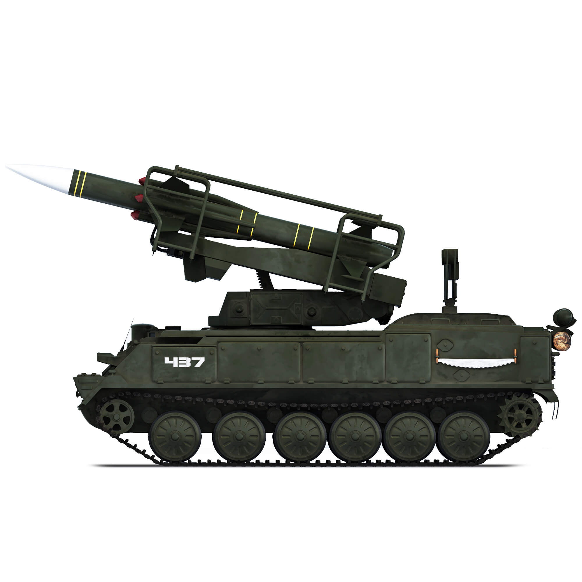 2K12 Kub (SA-6 Gainful) 1967 3D Model by podshyvalov