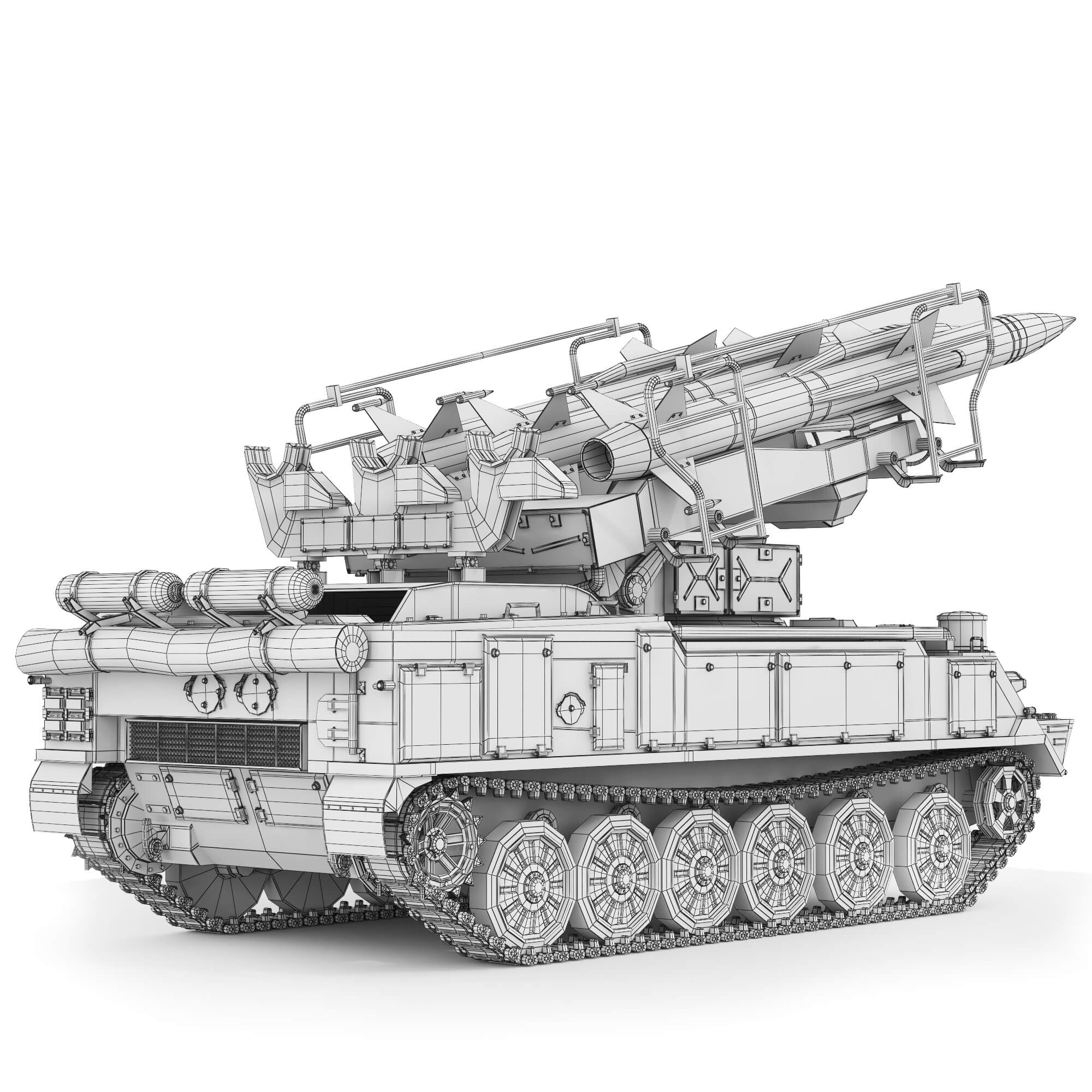 2K12 Kub (SA-6 Gainful) 1967 3D Model by podshyvalov