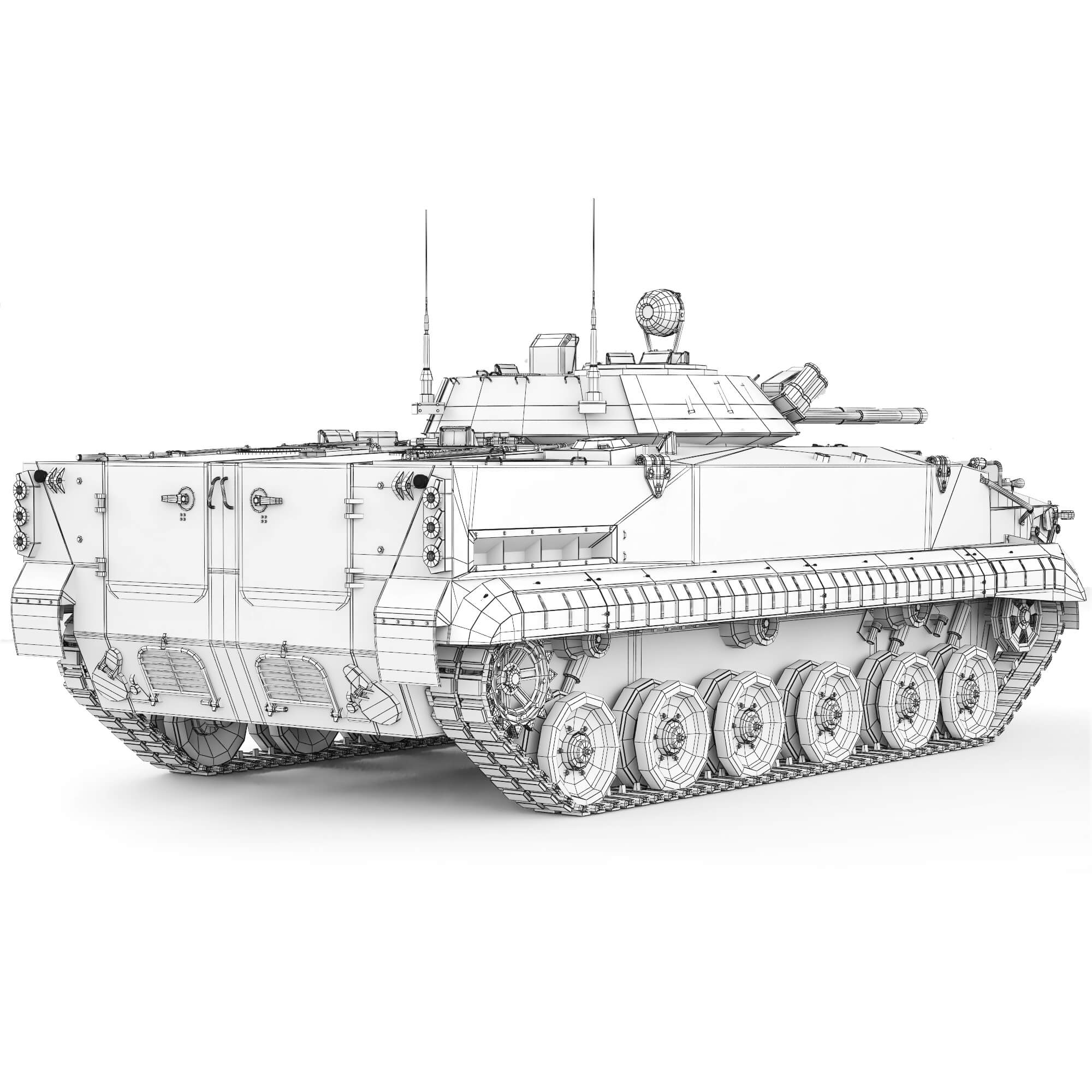 BMP - 3 1987 3D Model by podshyvalov