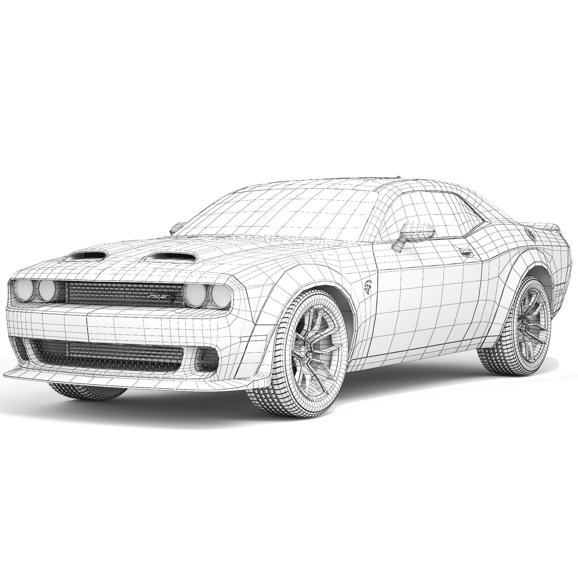 Dodge Challenger SRT Hellcat Red Eye 2021 - 3D Model by podshyvalov