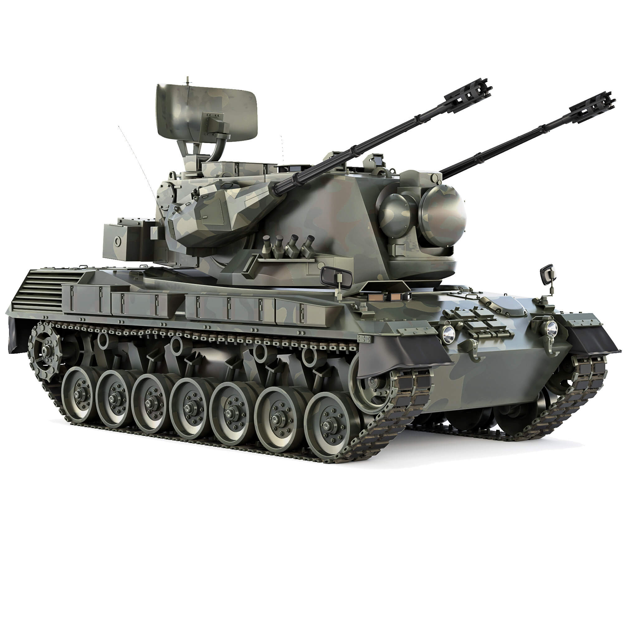 Flakpz 2 Gepard 1A2 2006 - 3D Model by podshyvalov