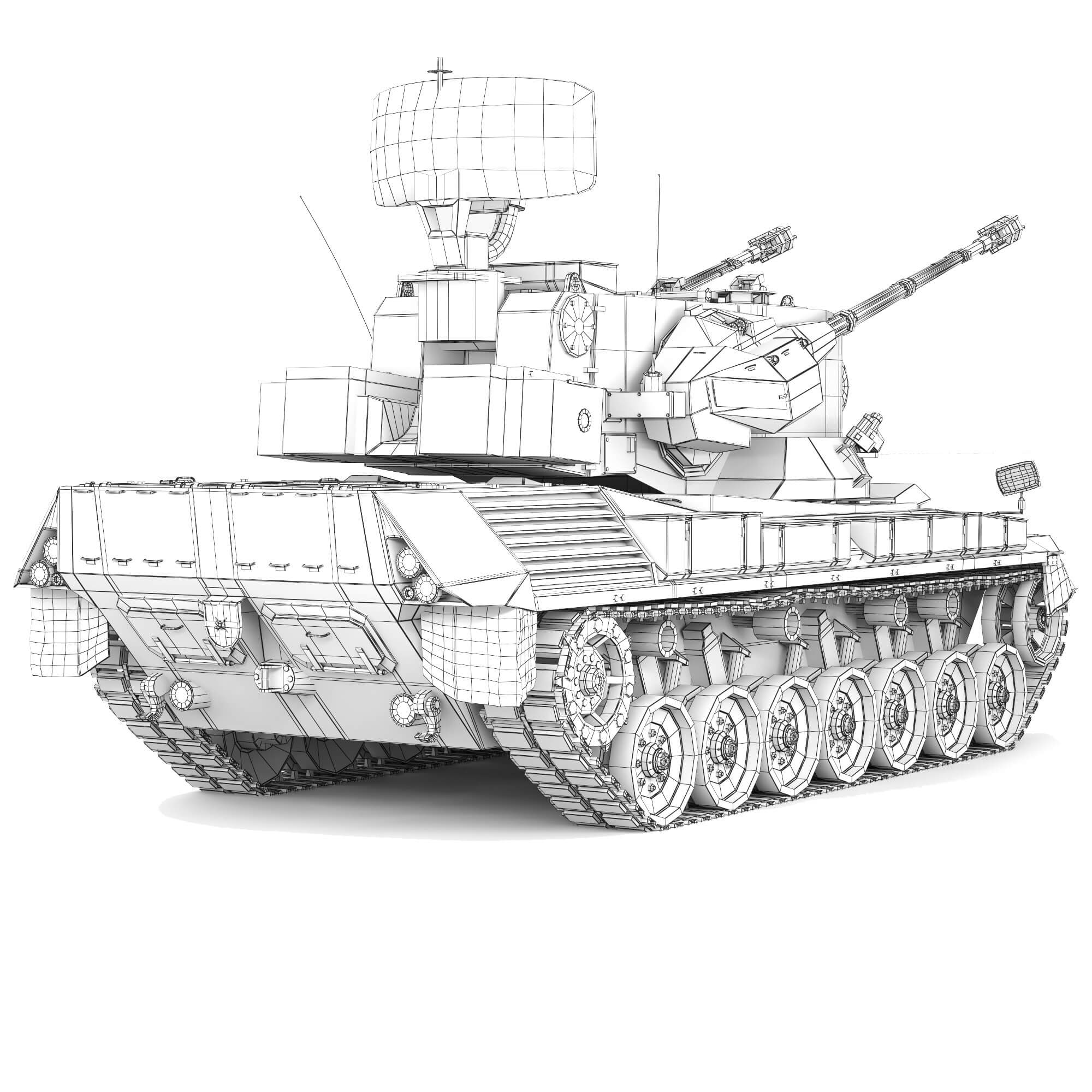 Flakpz 2 Gepard 1A2 2006 - 3D Model by podshyvalov