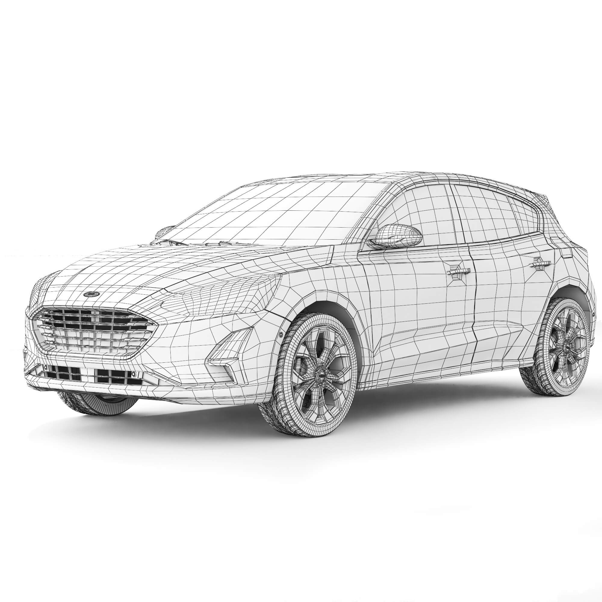 Ford Focus 1.0 Ecoboost 2018 - 3D Model by podshyvalov