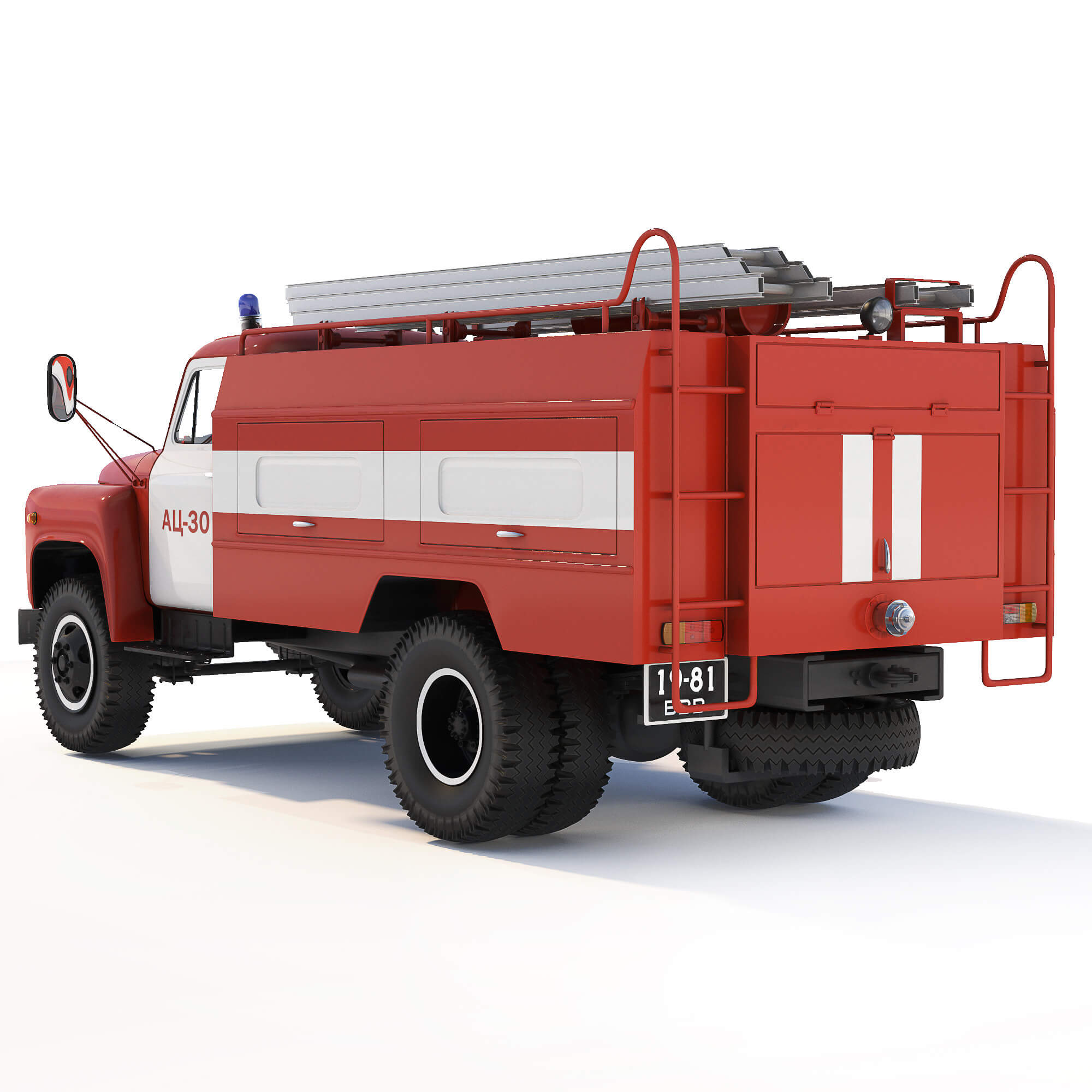 GAZ 53 AC-30-106G Fire Truck 1987 3D Model by podshyvalov