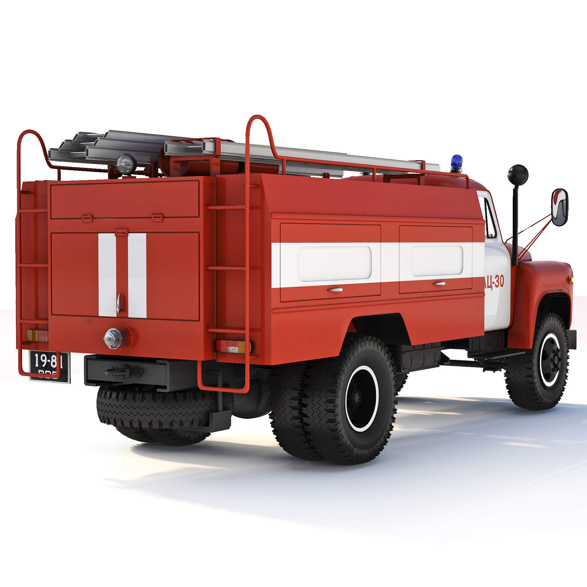 GAZ 53 AC-30-106G Fire Truck 1987 3D Model by podshyvalov