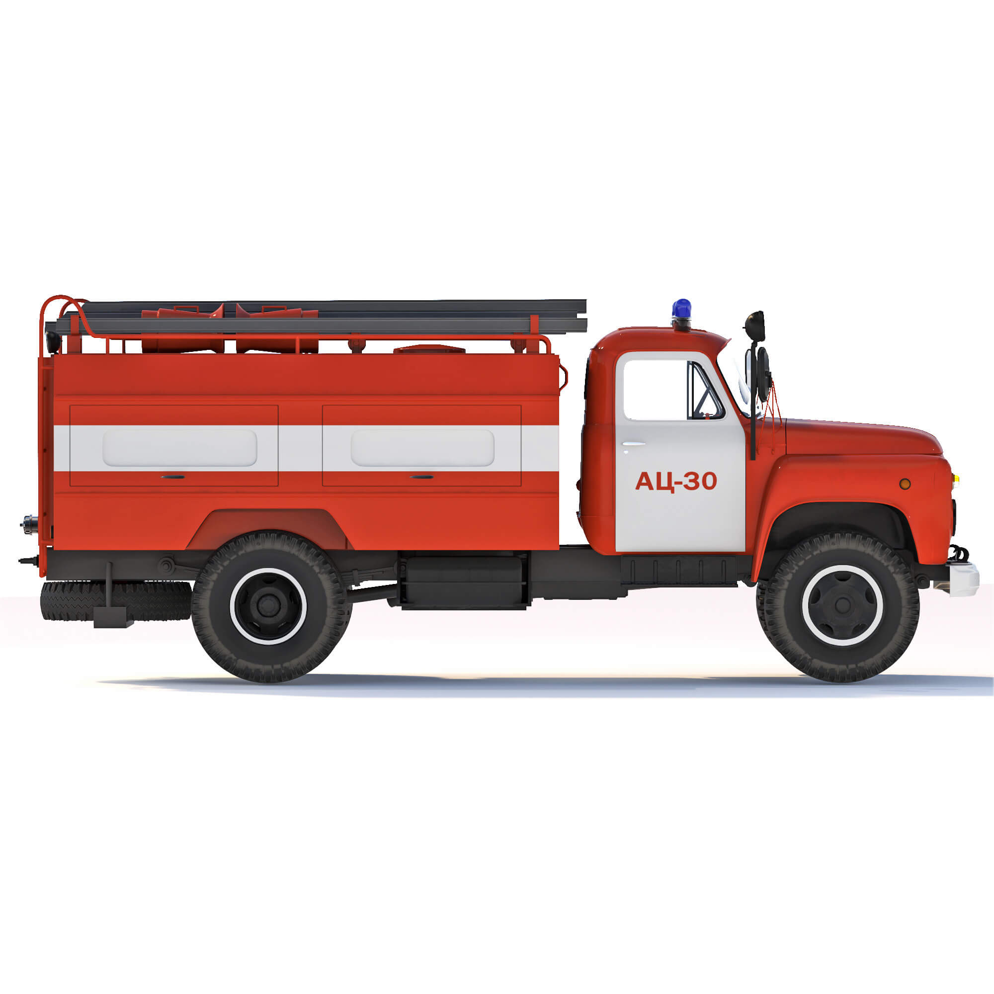 GAZ 53 AC-30-106G Fire Truck 1987 3D Model by podshyvalov