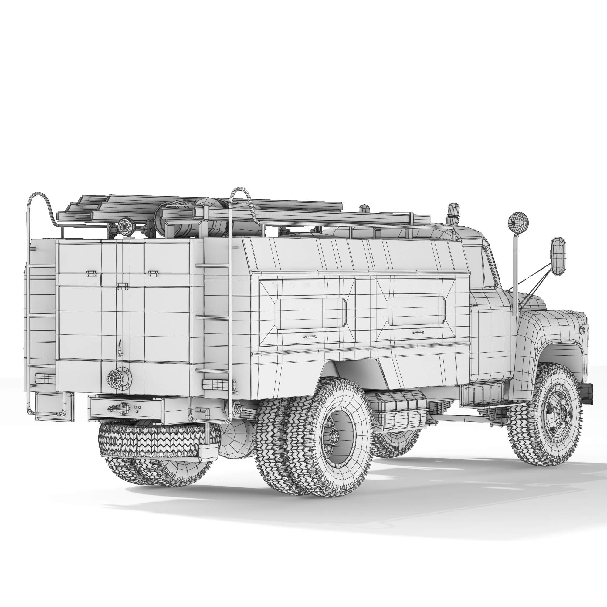 GAZ 53 AC-30-106G Fire Truck 1987 3D Model by podshyvalov