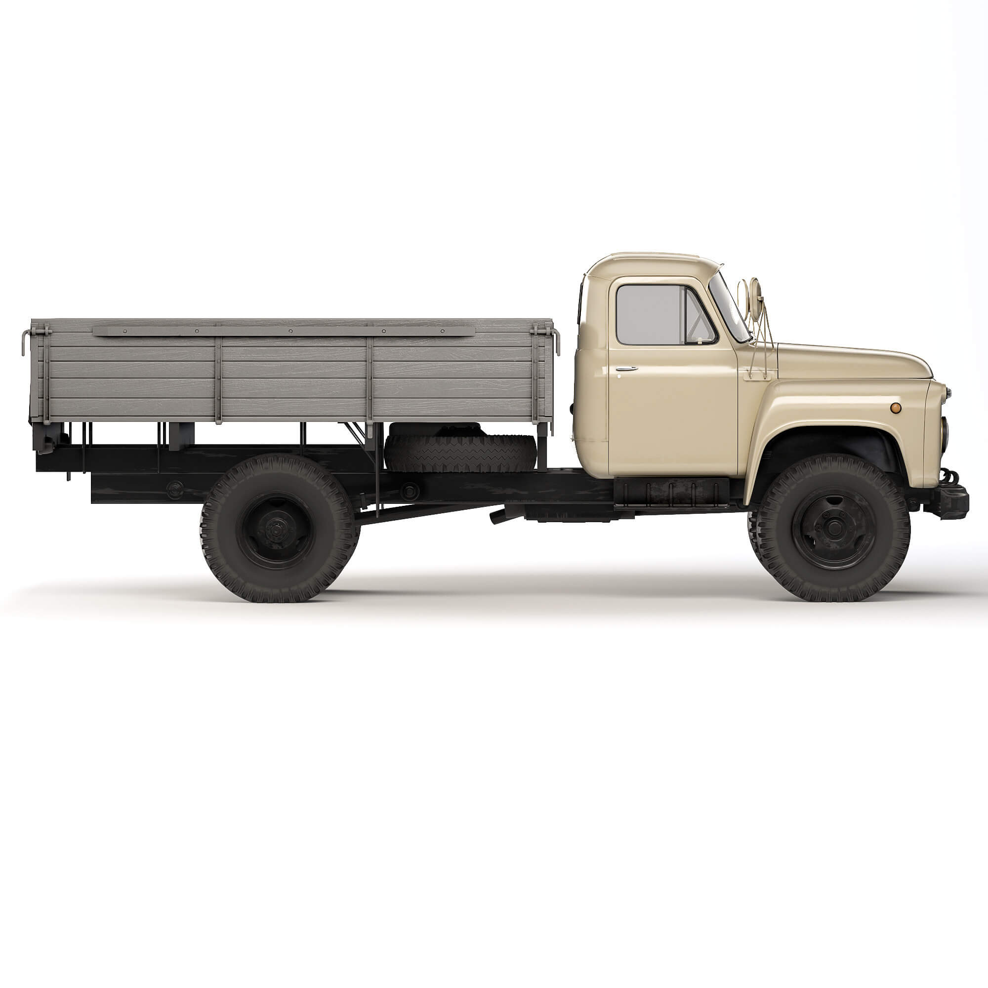GAZ 53 Flatbed Body 1961 - 3D Model by podshyvalov