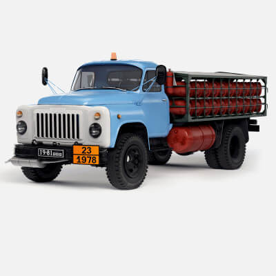 GAZ 53 GTK-40 1974 3D Model by podshyvalov