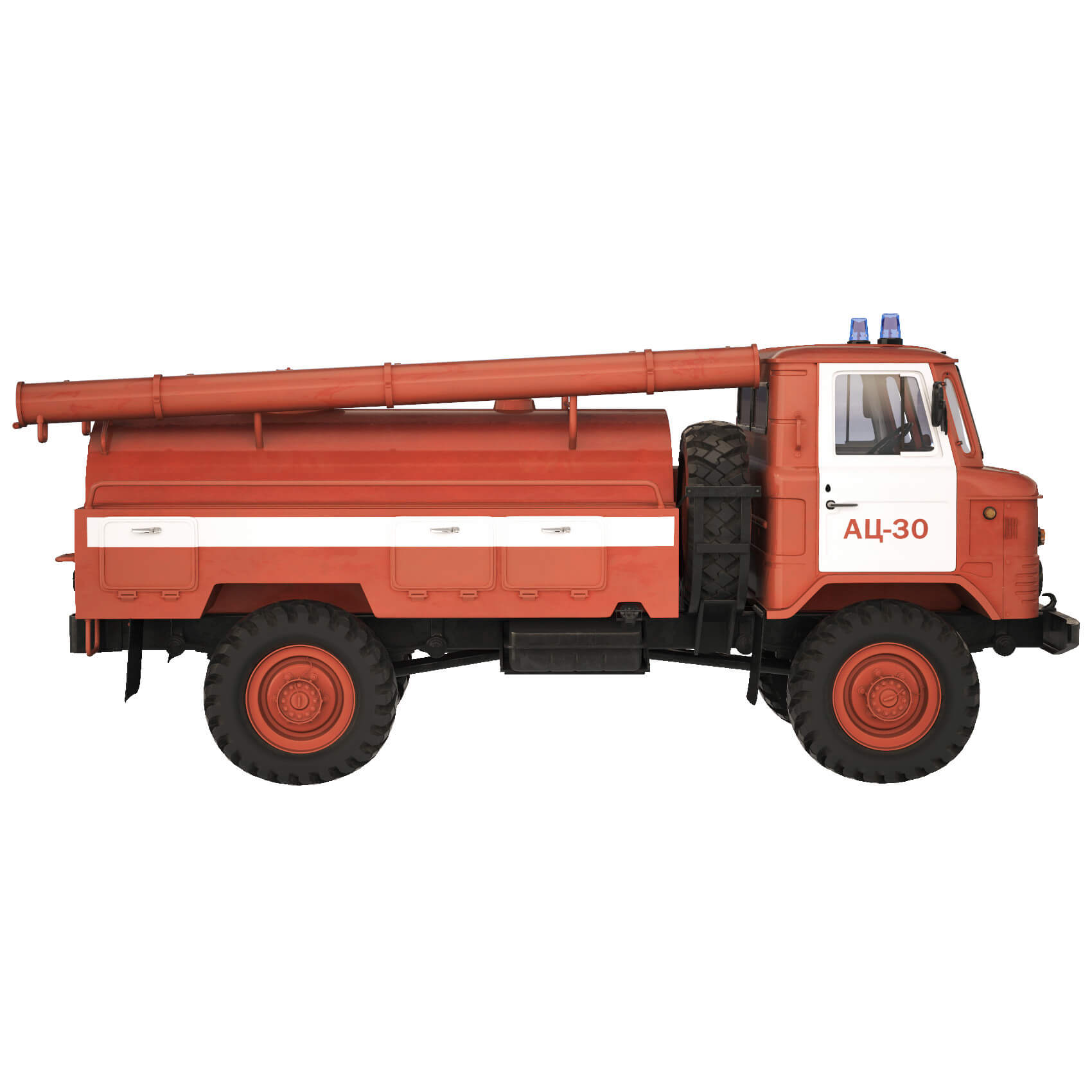 GAZ 66 AC-30 Fire Truck 1971 3D Model by podshyvalov