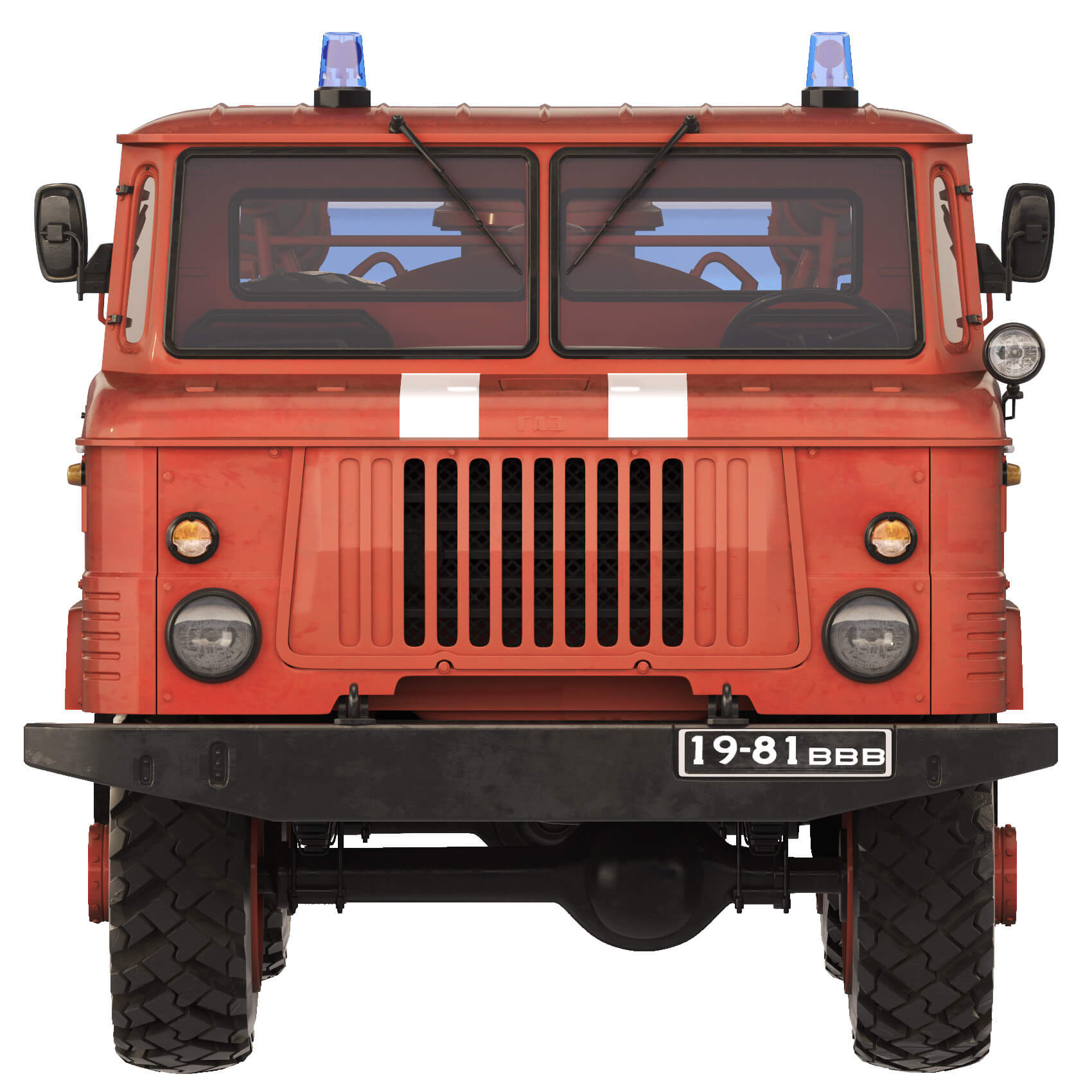 GAZ 66 AC-30 Fire Truck 1971 3D Model by podshyvalov