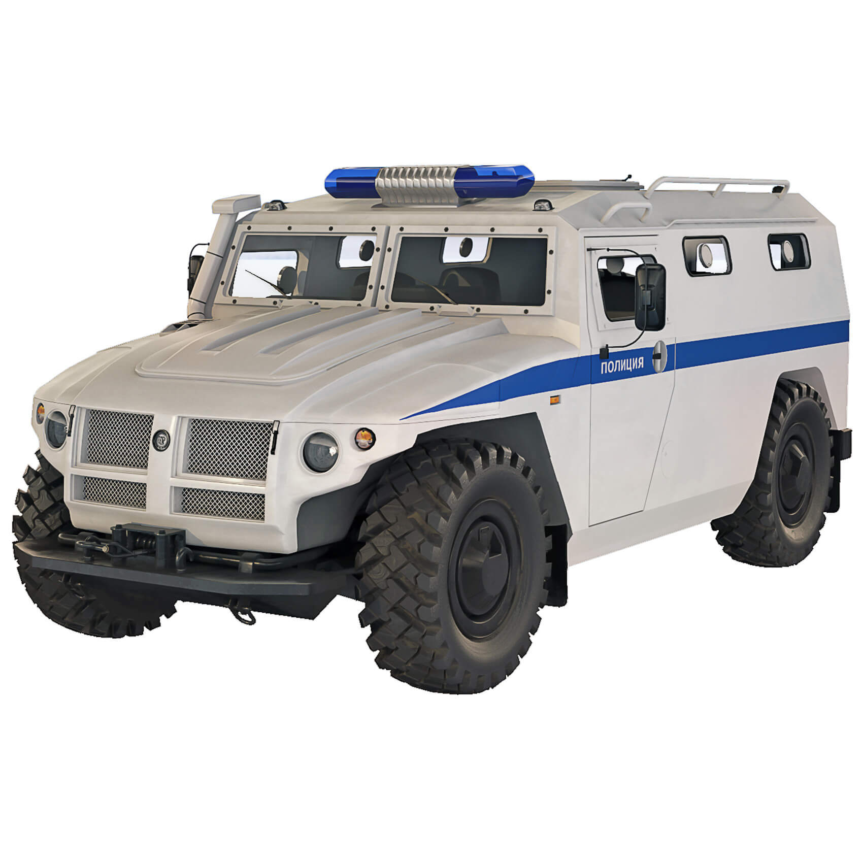 GAZ Tiger 233036 Police 2005 - 3D Model by podshyvalov