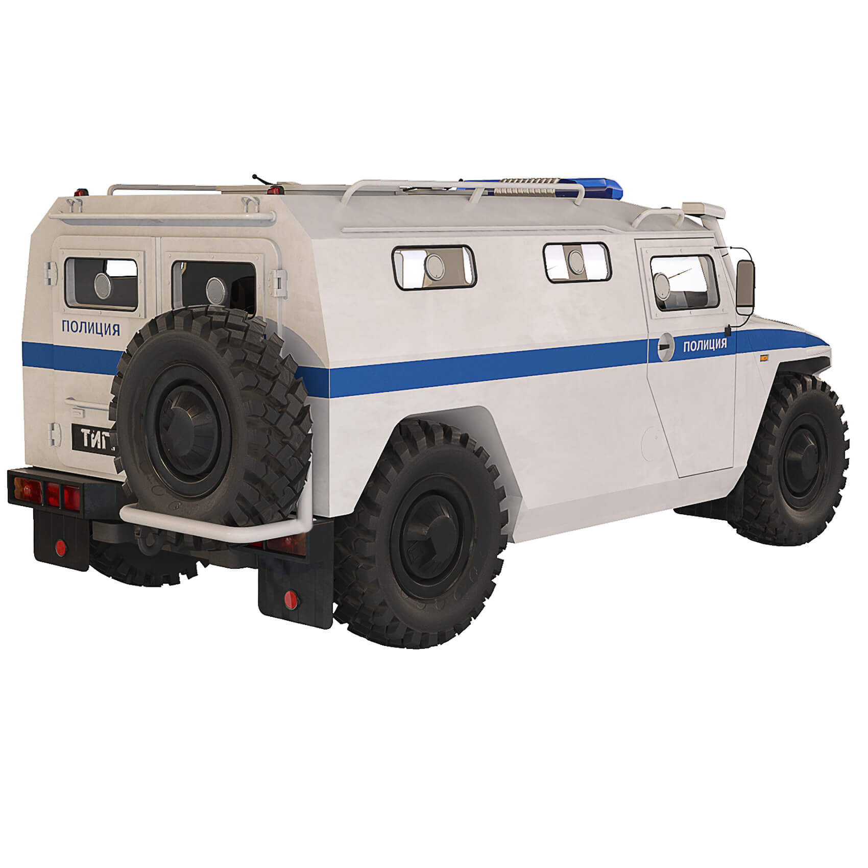 GAZ Tiger 233036 Police 2005 - 3D Model by podshyvalov