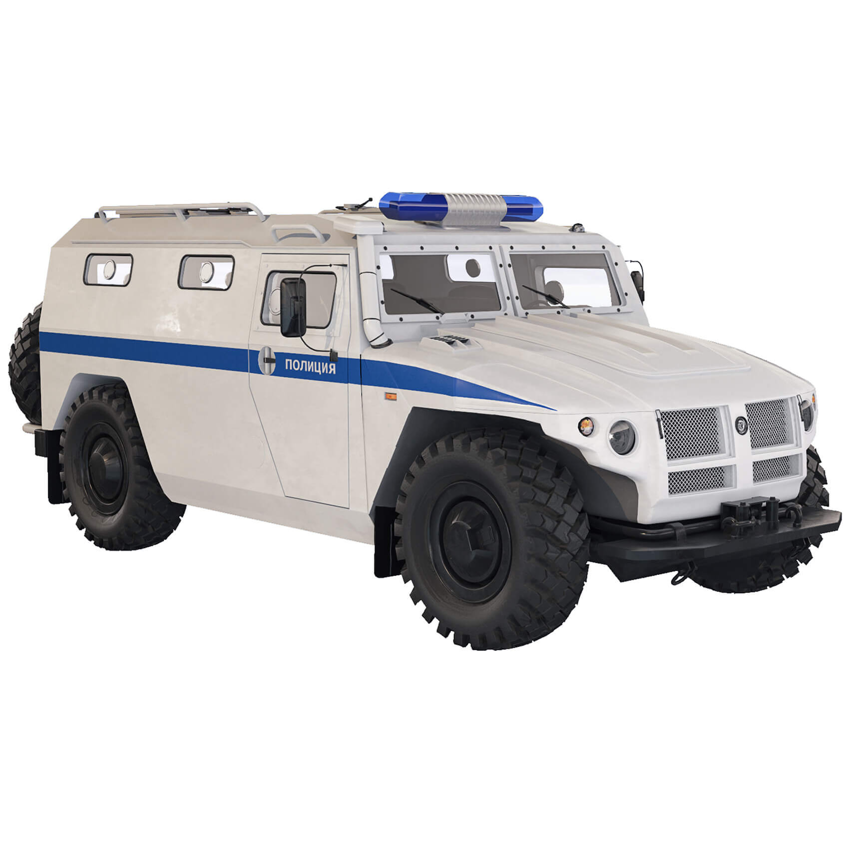 GAZ Tiger 233036 Police 2005 - 3D Model by podshyvalov