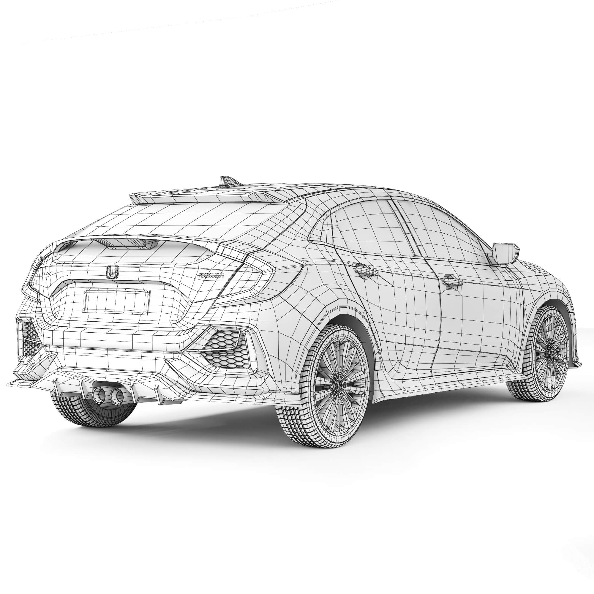 Honda Civic Hatchback 2020 - 3D Model by podshyvalov