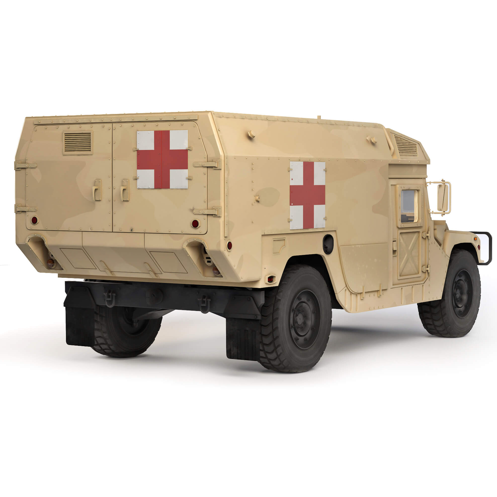 Humvee Military M996A1 Ambulance 2004 - 3D Model by podshyvalov