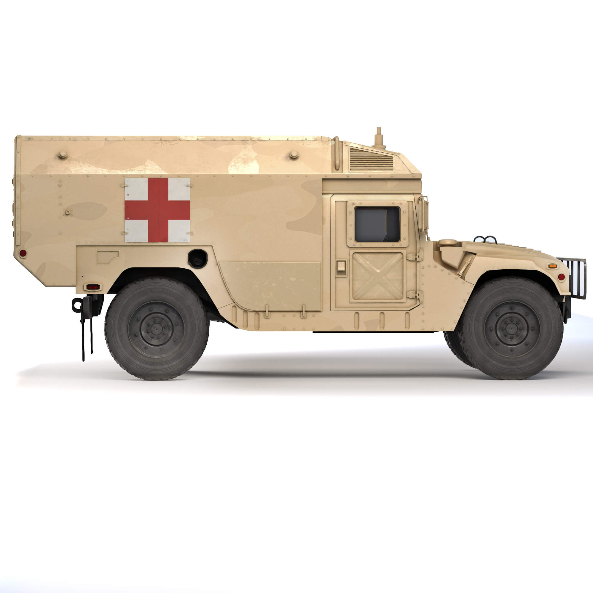 Humvee Military M996A1 Ambulance 2004 - 3D Model by podshyvalov