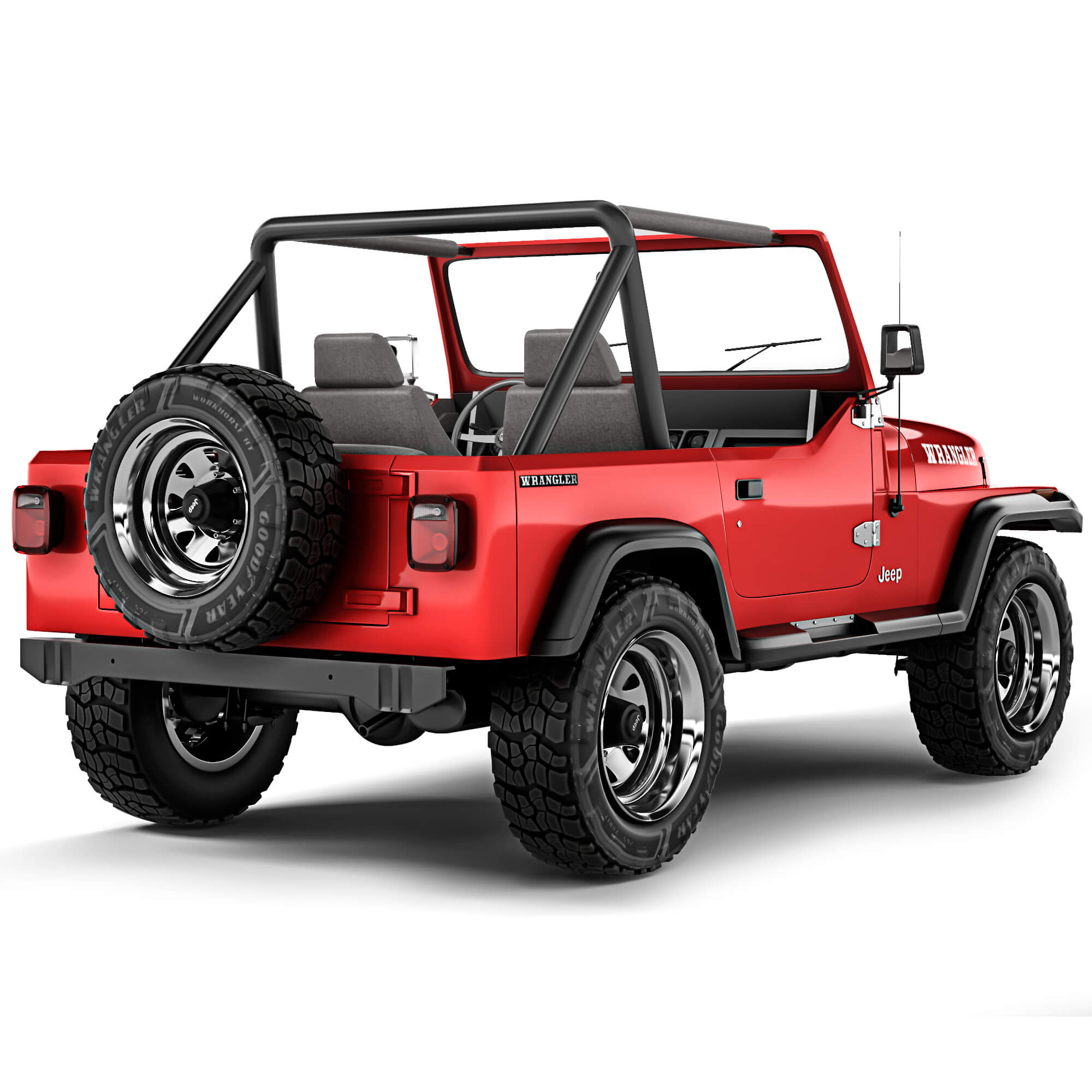 Jeep Wrangler YJ 1988 - 3D Model by podshyvalov