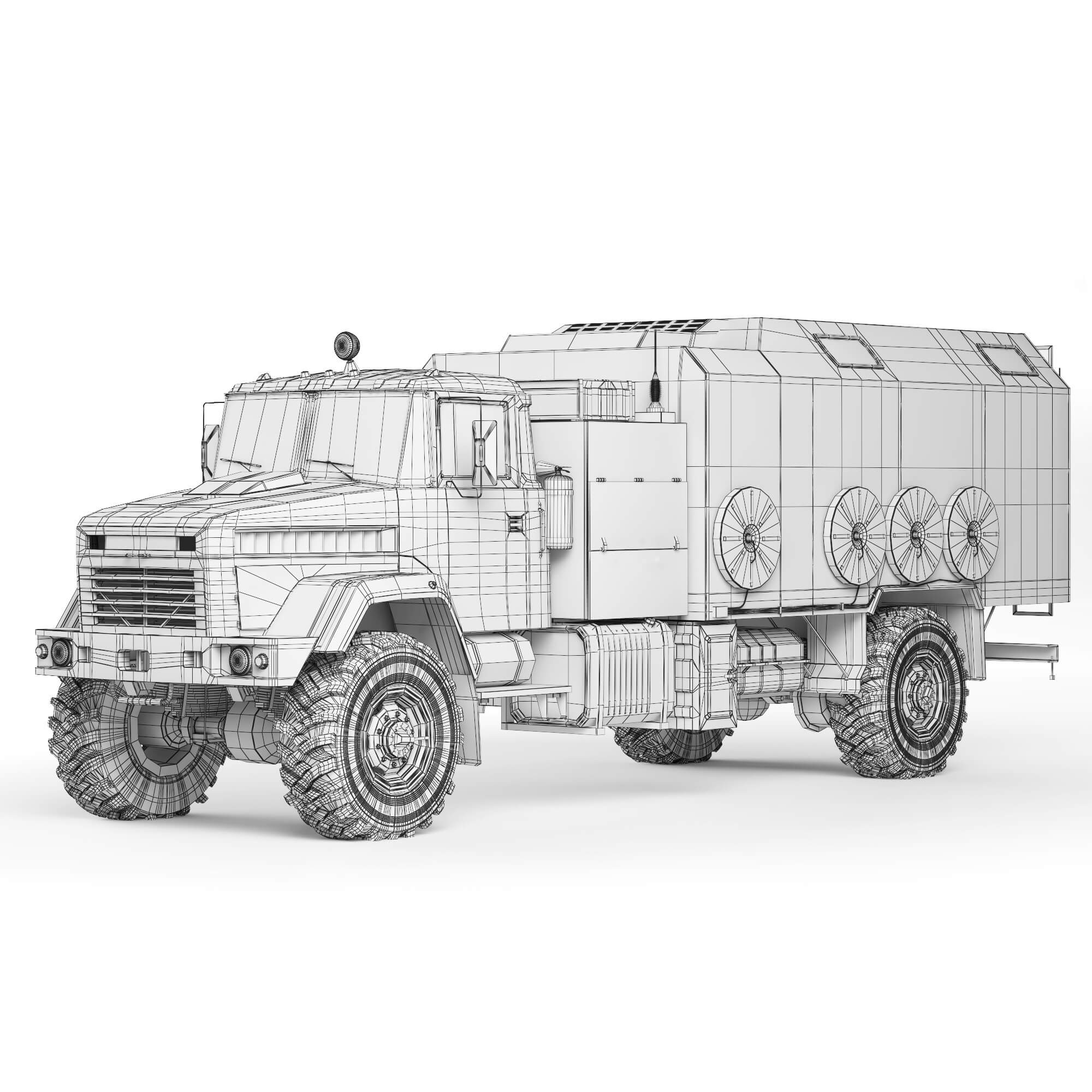 KrAZ 5233 1V26P-2 2018 3D Model by podshyvalov