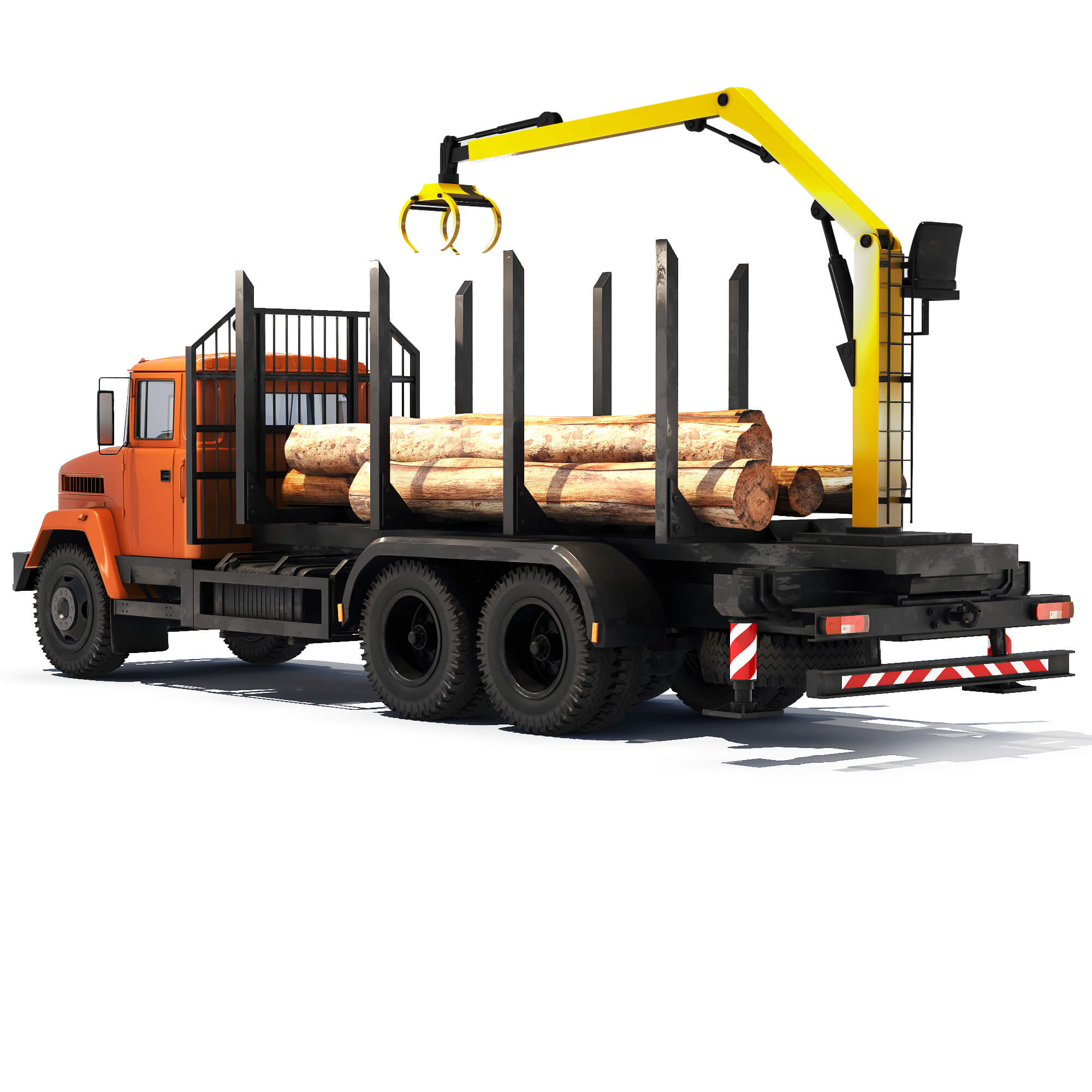 KrAZ 6233M6 Timber Carrier 2003 - 3D Model by podshyvalov