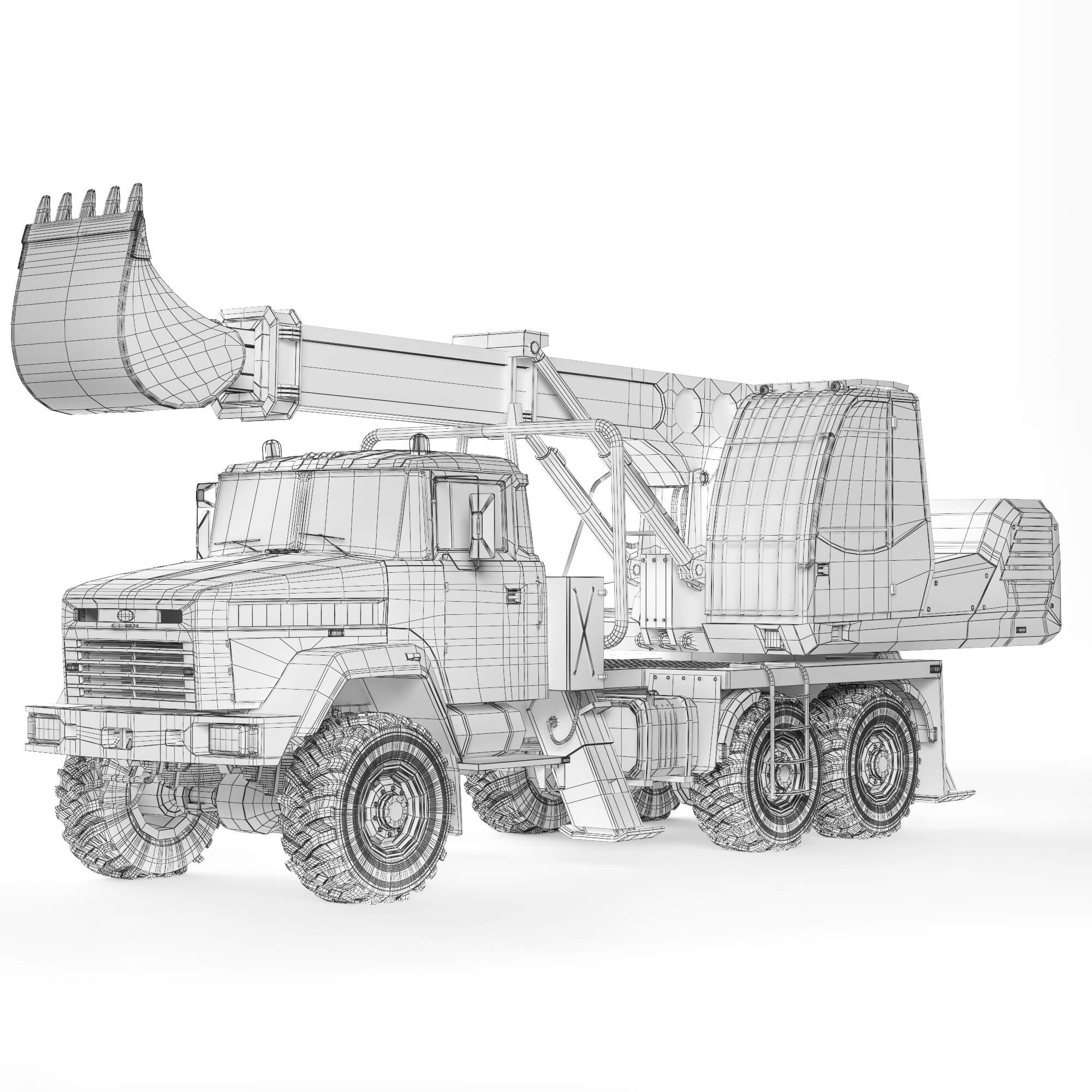 KrAZ 63221 UDS-114 2018 3D Model by podshyvalov