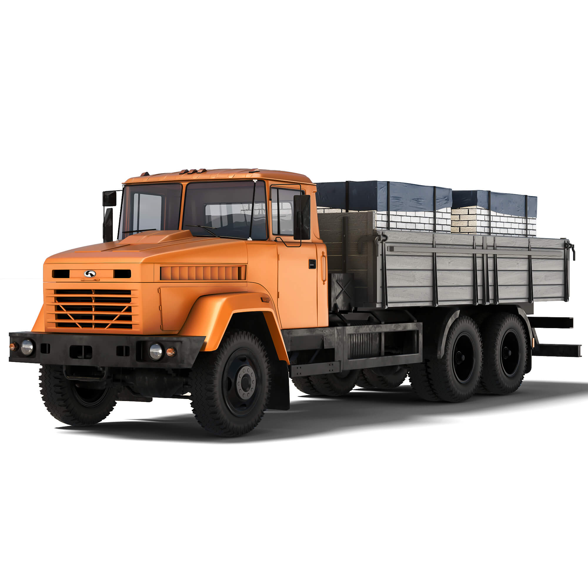 KrAZ 65053 Flatbed 2008 - 3D Model by podshyvalov