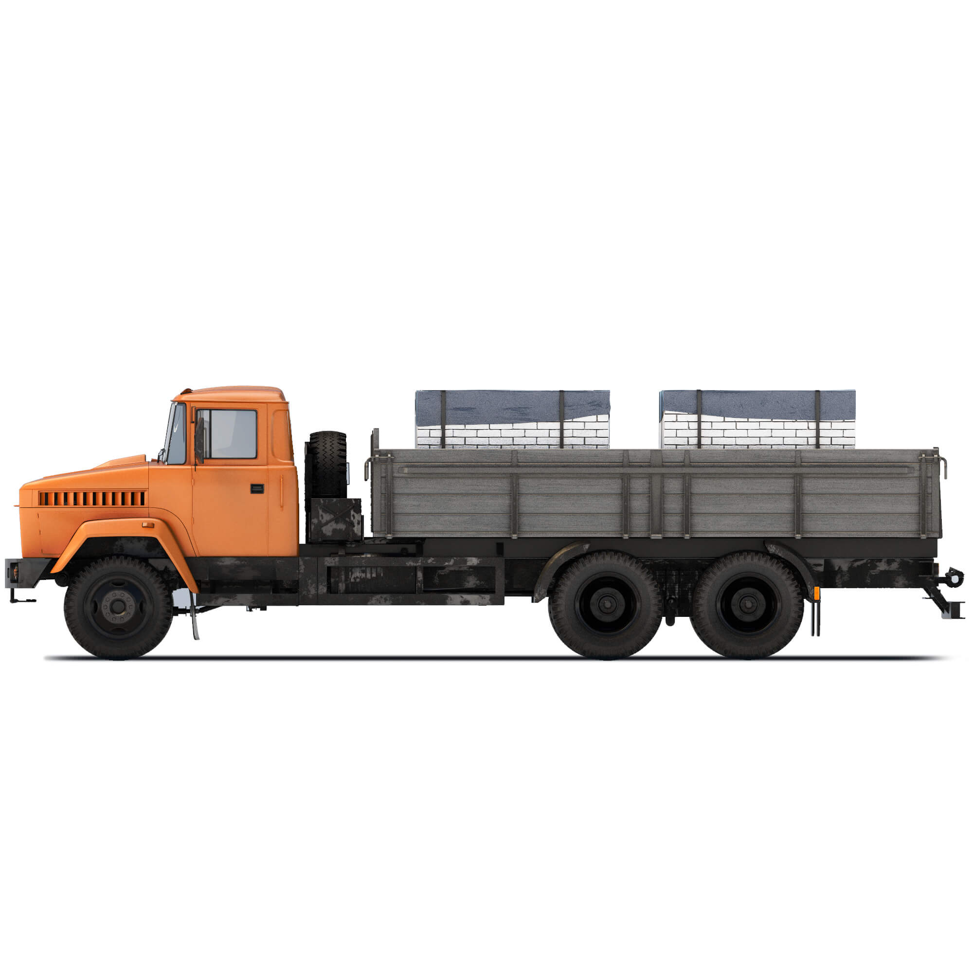 KrAZ 65053 Flatbed 2008 - 3D Model by podshyvalov