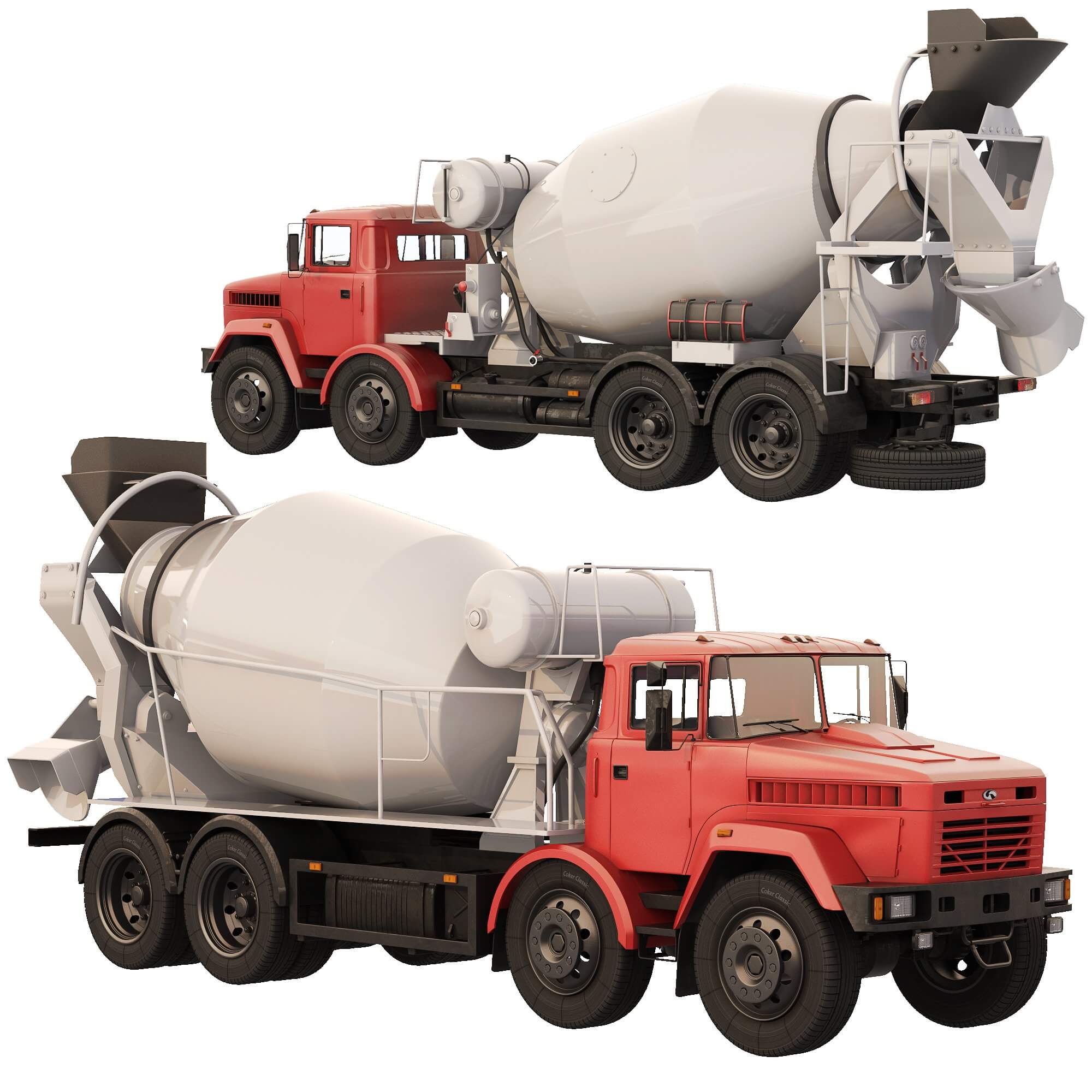 KrAZ 7133P4 Cement Mixer 2011 - 3D Model by podshyvalov