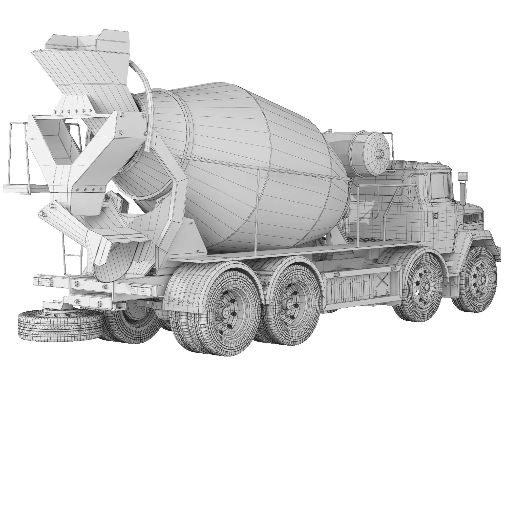KrAZ 7133P4 Cement Mixer 2011 - 3D Model by podshyvalov