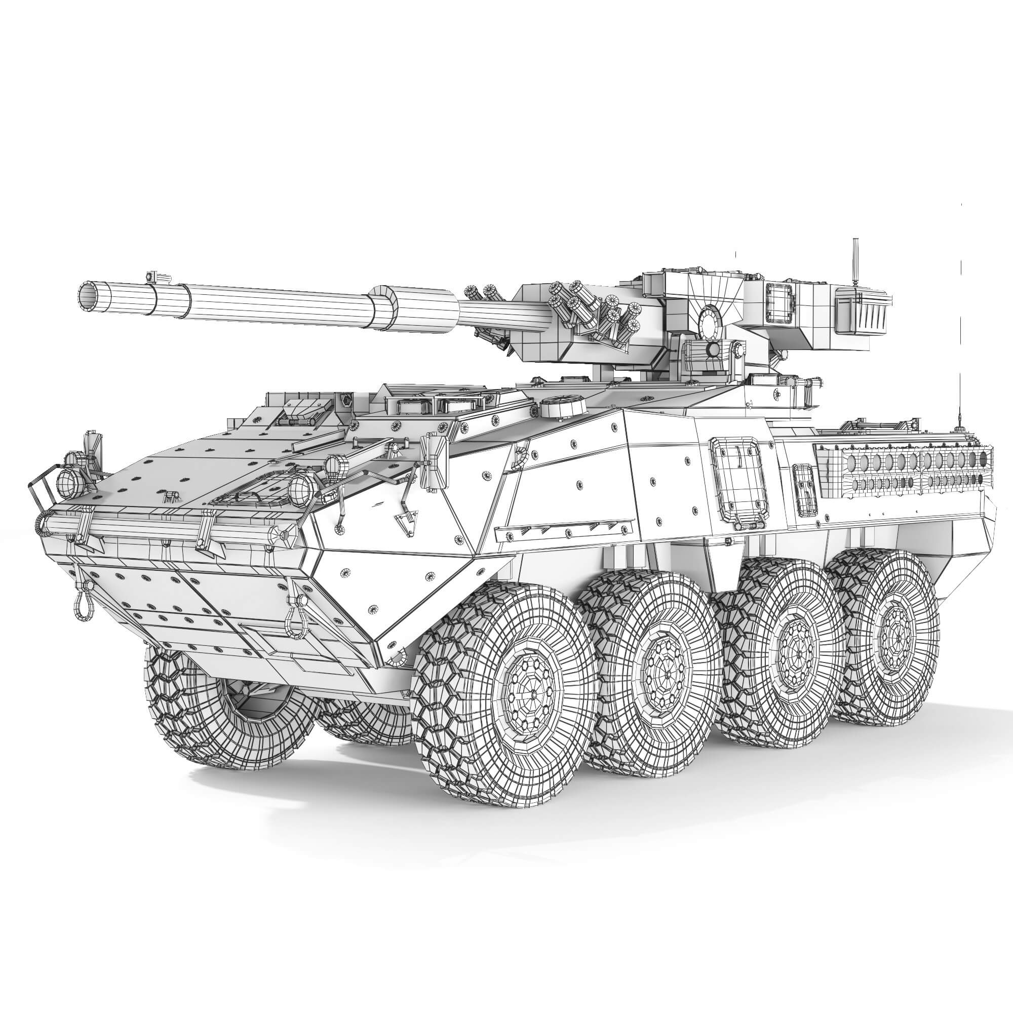 M1128 Stryker Mgs 2003 - 3D Model by podshyvalov