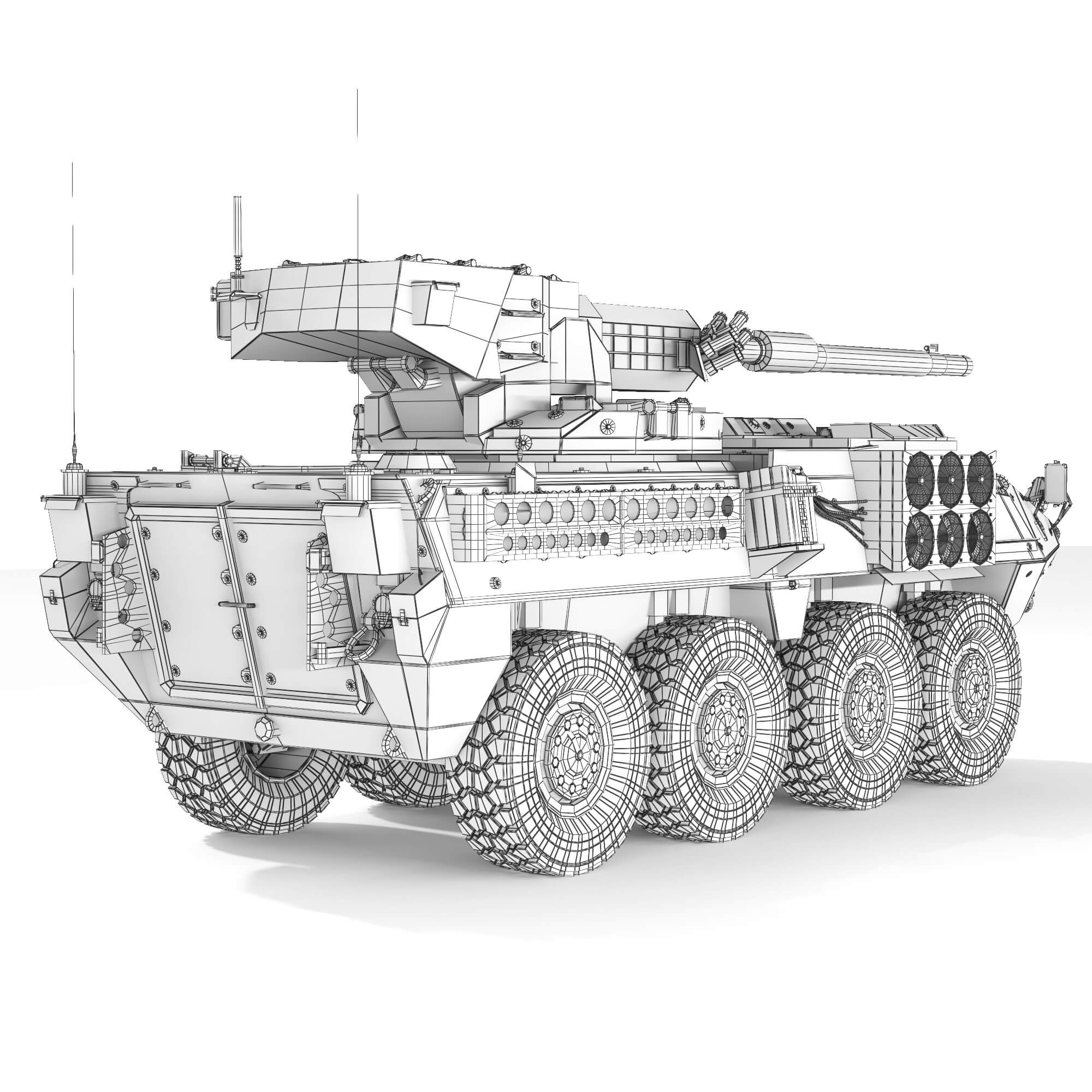 M1128 Stryker Mgs 2003 - 3D Model by podshyvalov