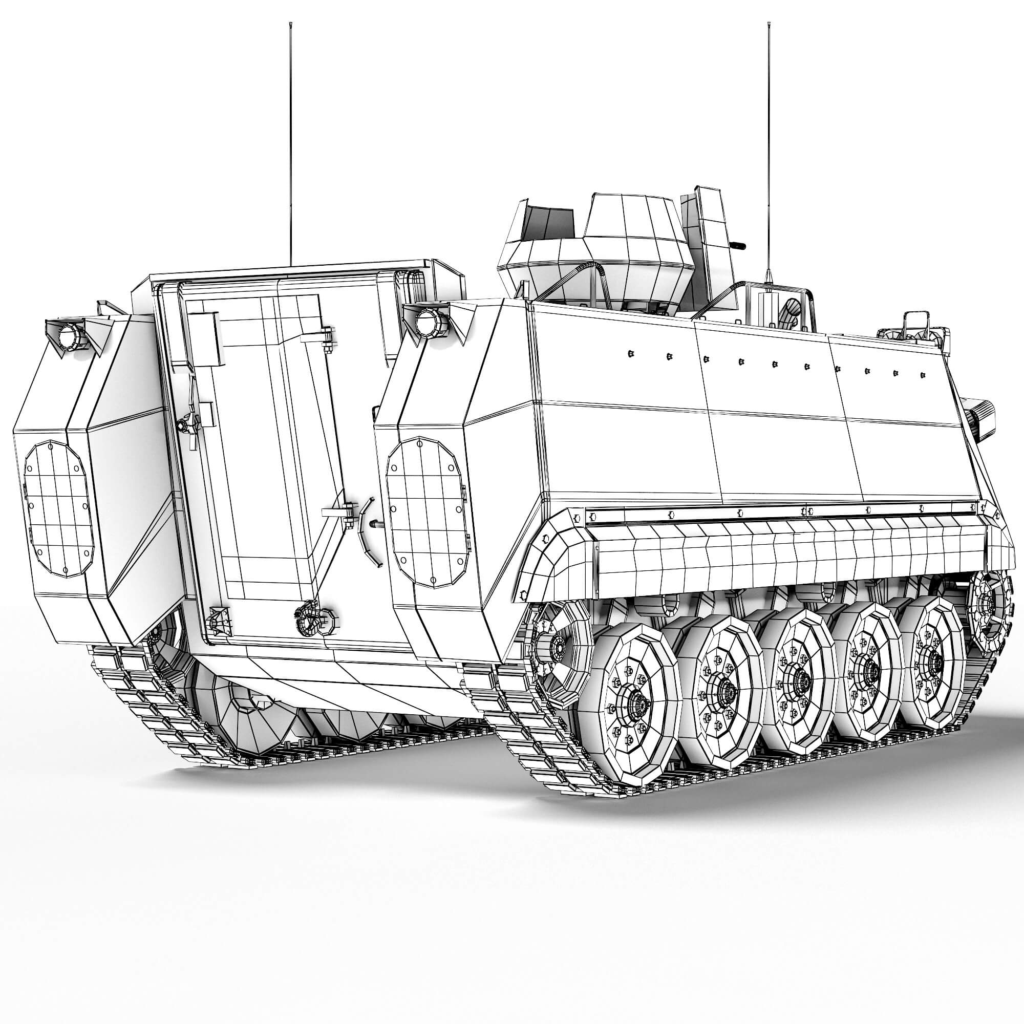 APC M113 A3 1987 - 3D Model by podshyvalov