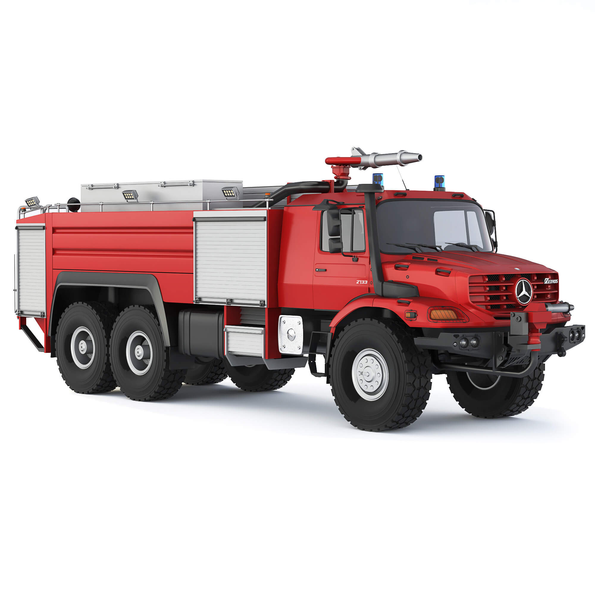 Mercedes-Benz Zetros 2733 Fire Truck 2022 3D Model by podshyvalov
