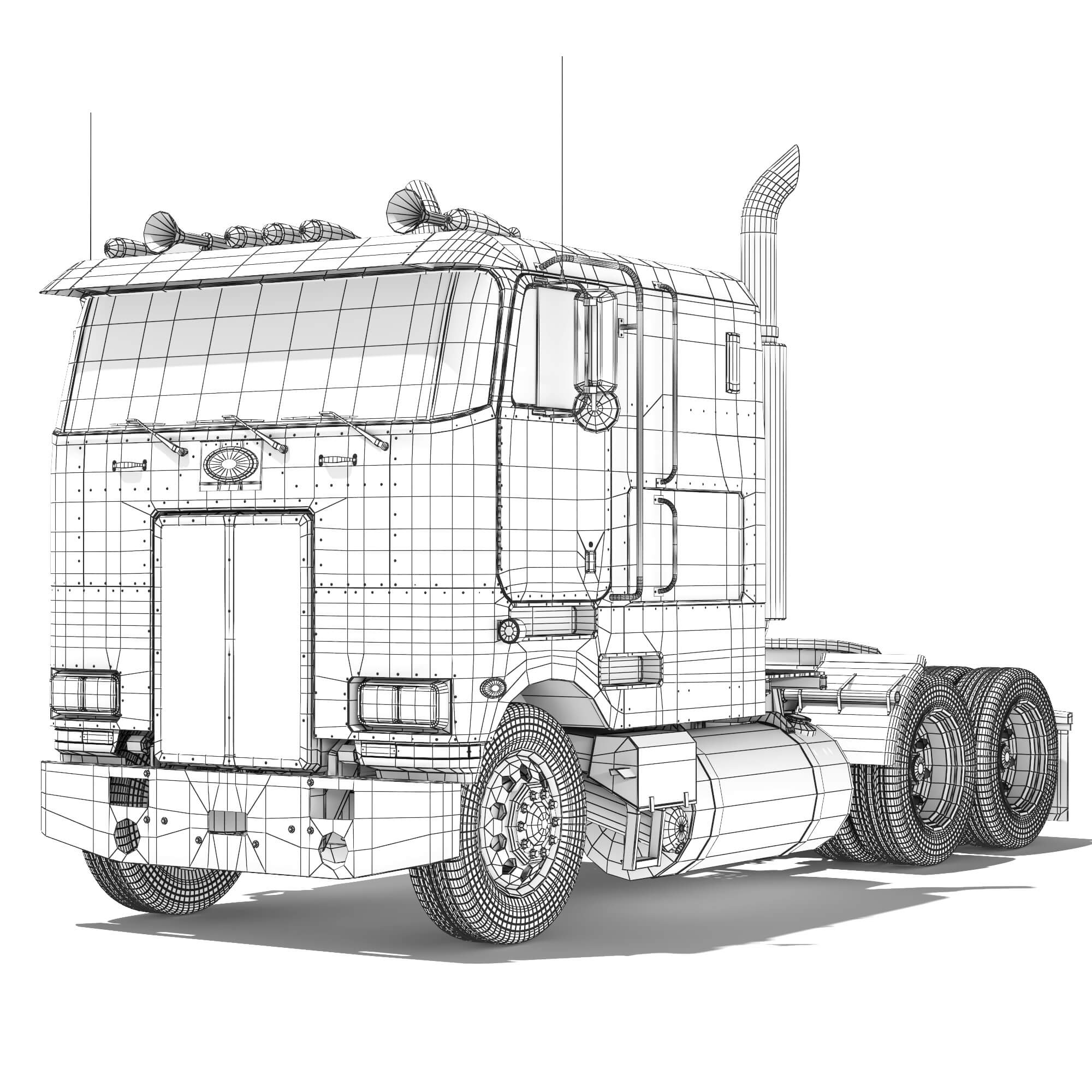 Peterbilt 362 6x4 1981 - 3D Model by podshyvalov