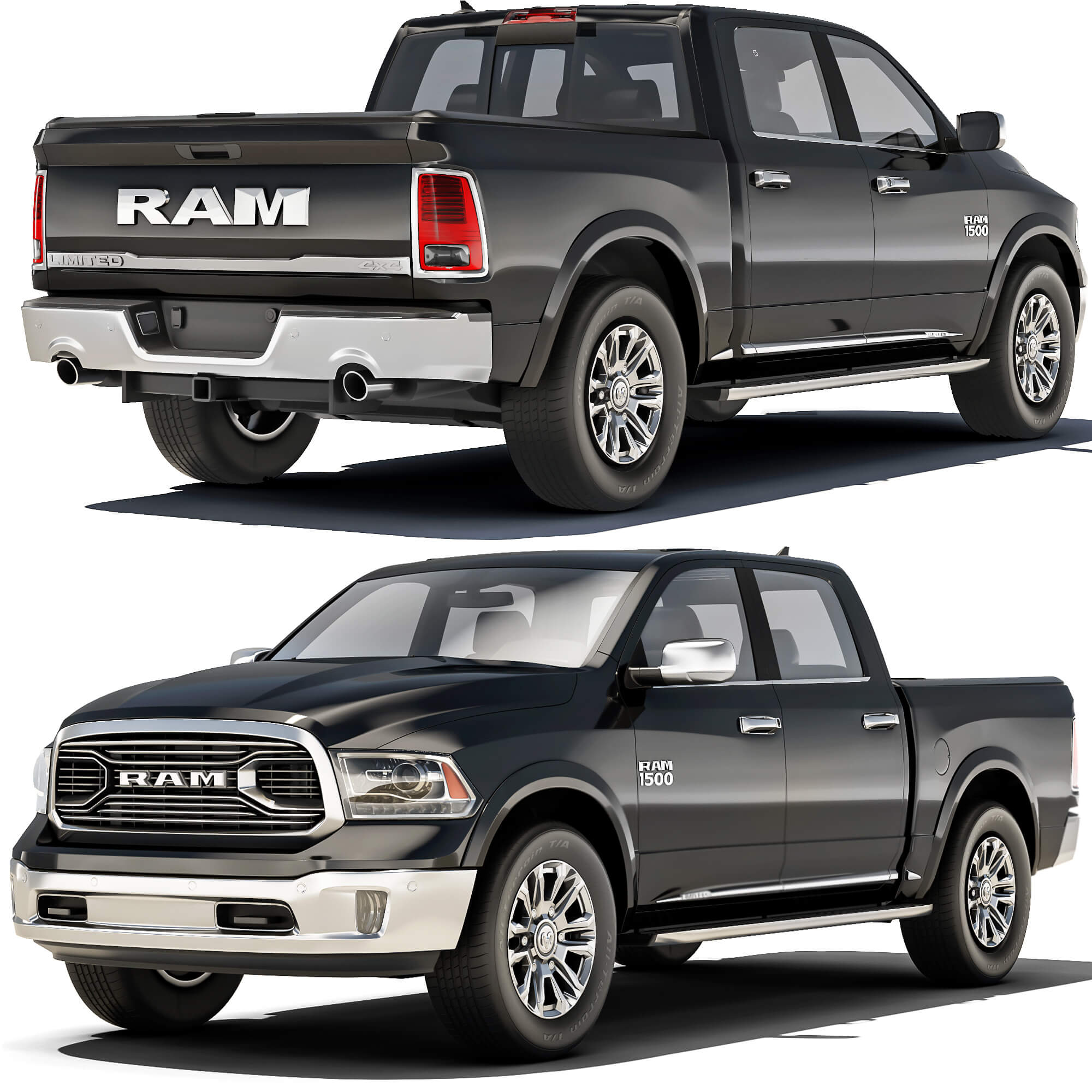 Ram 1500 Laramie Limited 2015 - 3D Model by podshyvalov