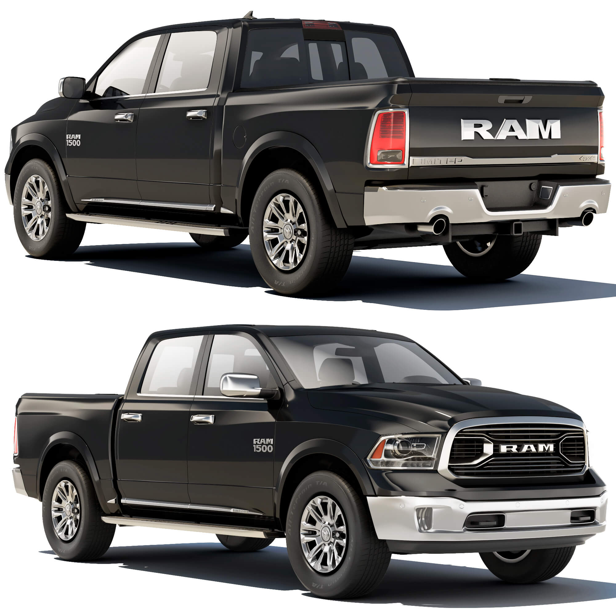 Ram 1500 Laramie Limited 2015 - 3D Model by podshyvalov