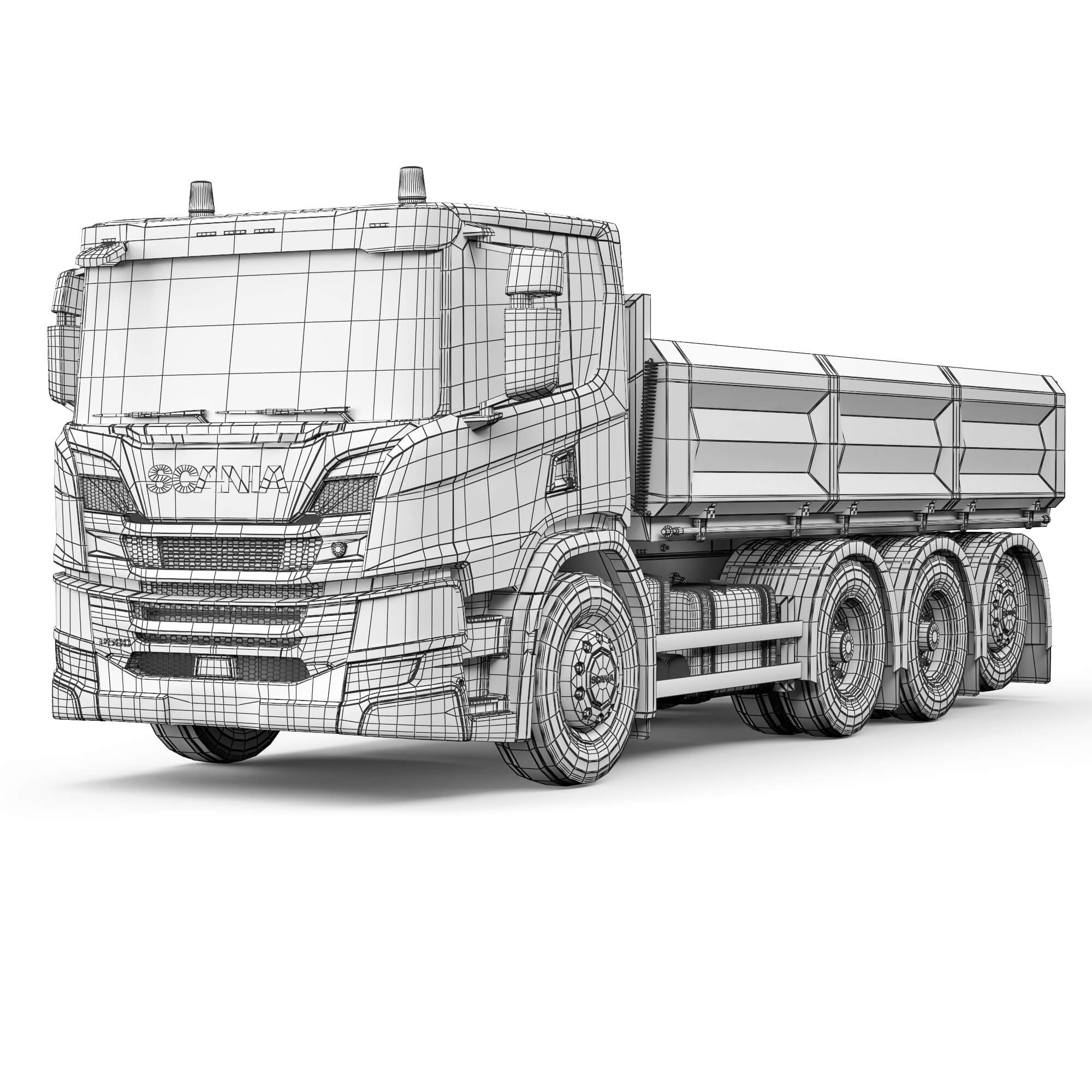 Scania P500 Tipper 2018 - 3D Model by podshyvalov