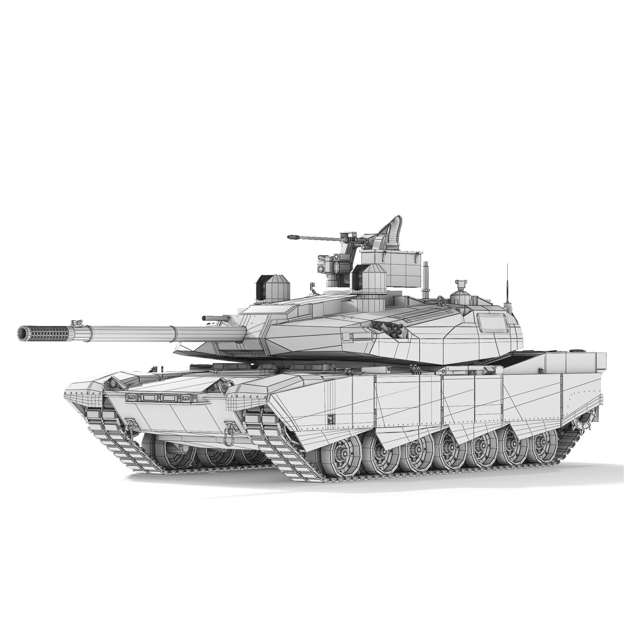 Tank Abrams-X 2022 3D Model by podshyvalov