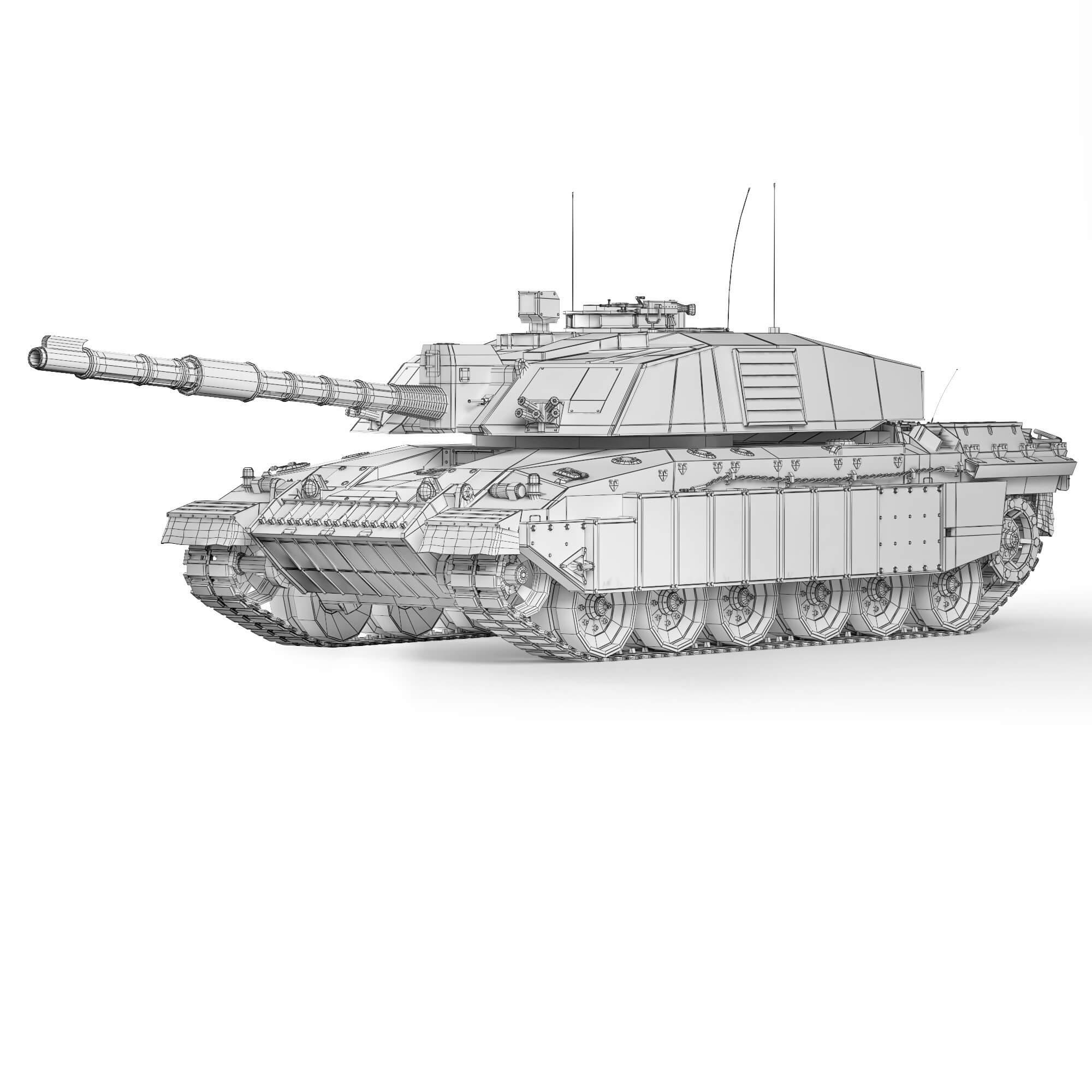 Tank Challenger 2 2010 - 3D Model by podshyvalov