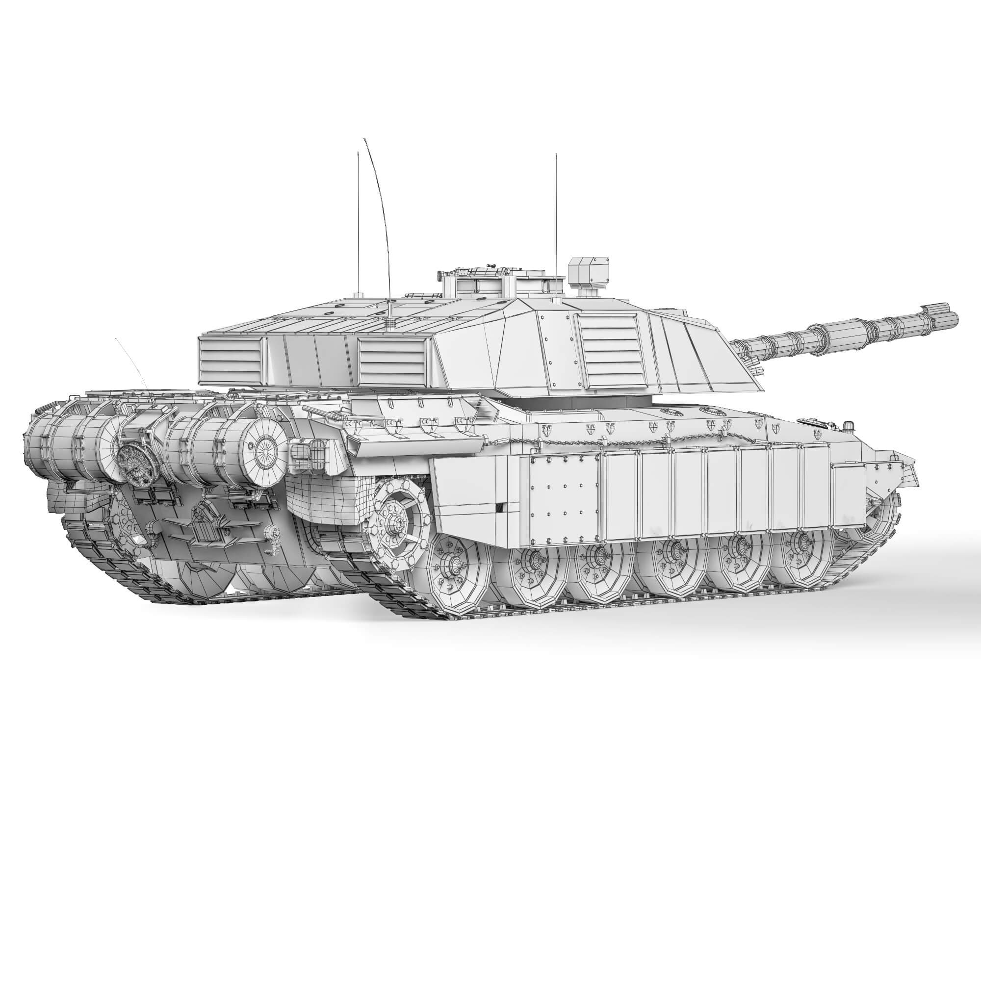 Tank Challenger 2 2010 - 3D Model by podshyvalov