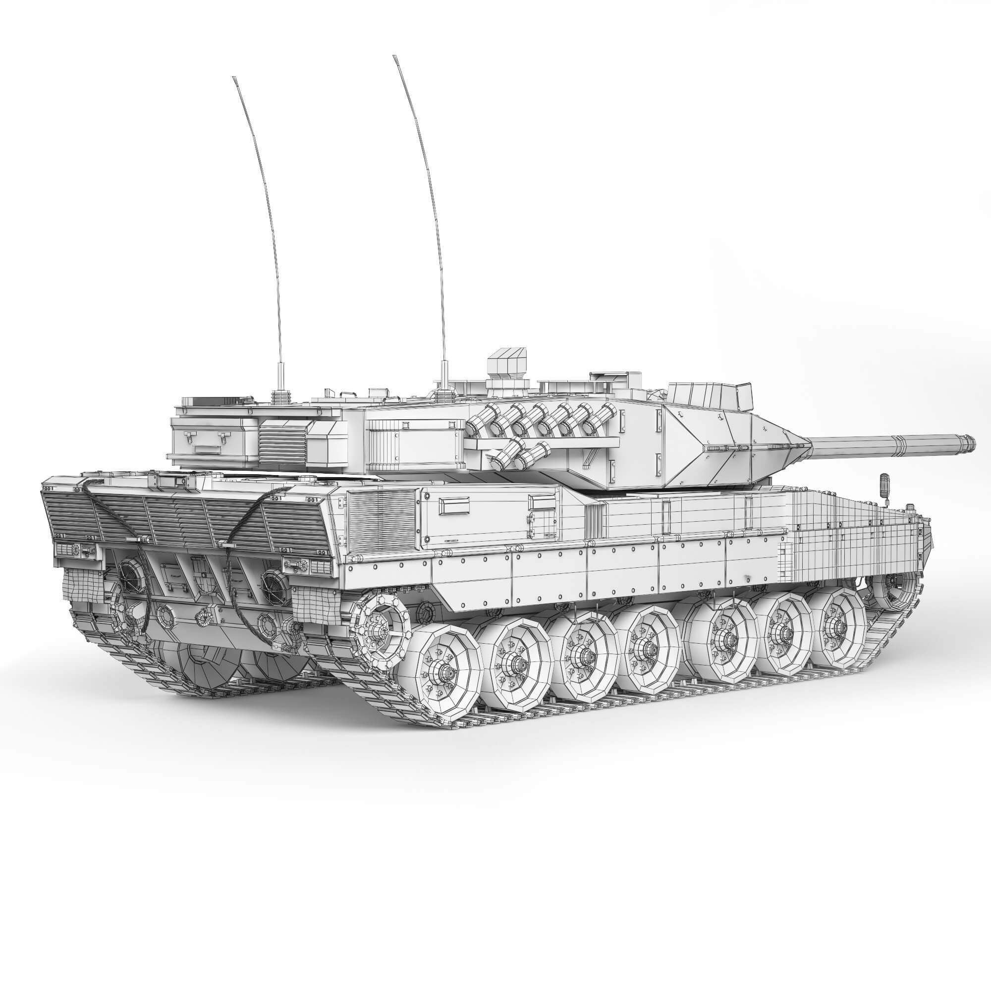 Tank Leopard 2A7 2006 - 3D Model by podshyvalov