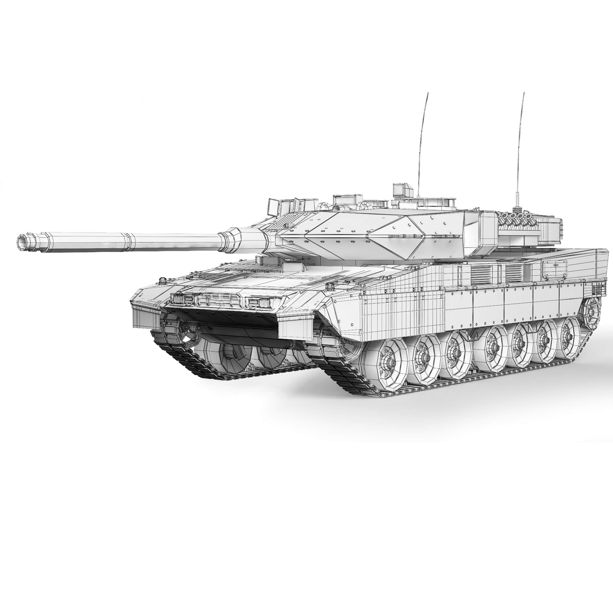 Tank Leopard 2A7V 2016 - 3D Model by podshyvalov