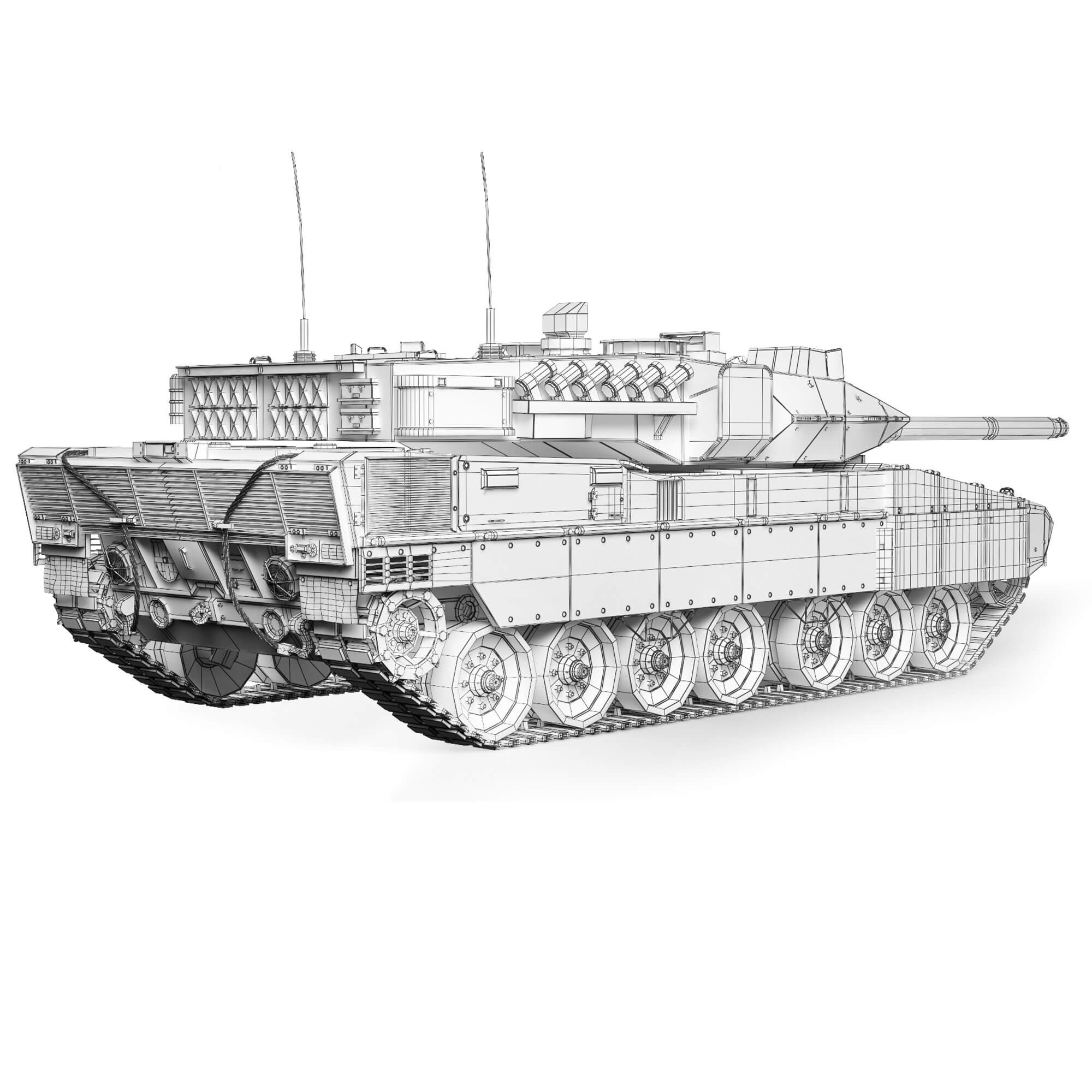 Tank Leopard 2A7V 2016 - 3D Model by podshyvalov